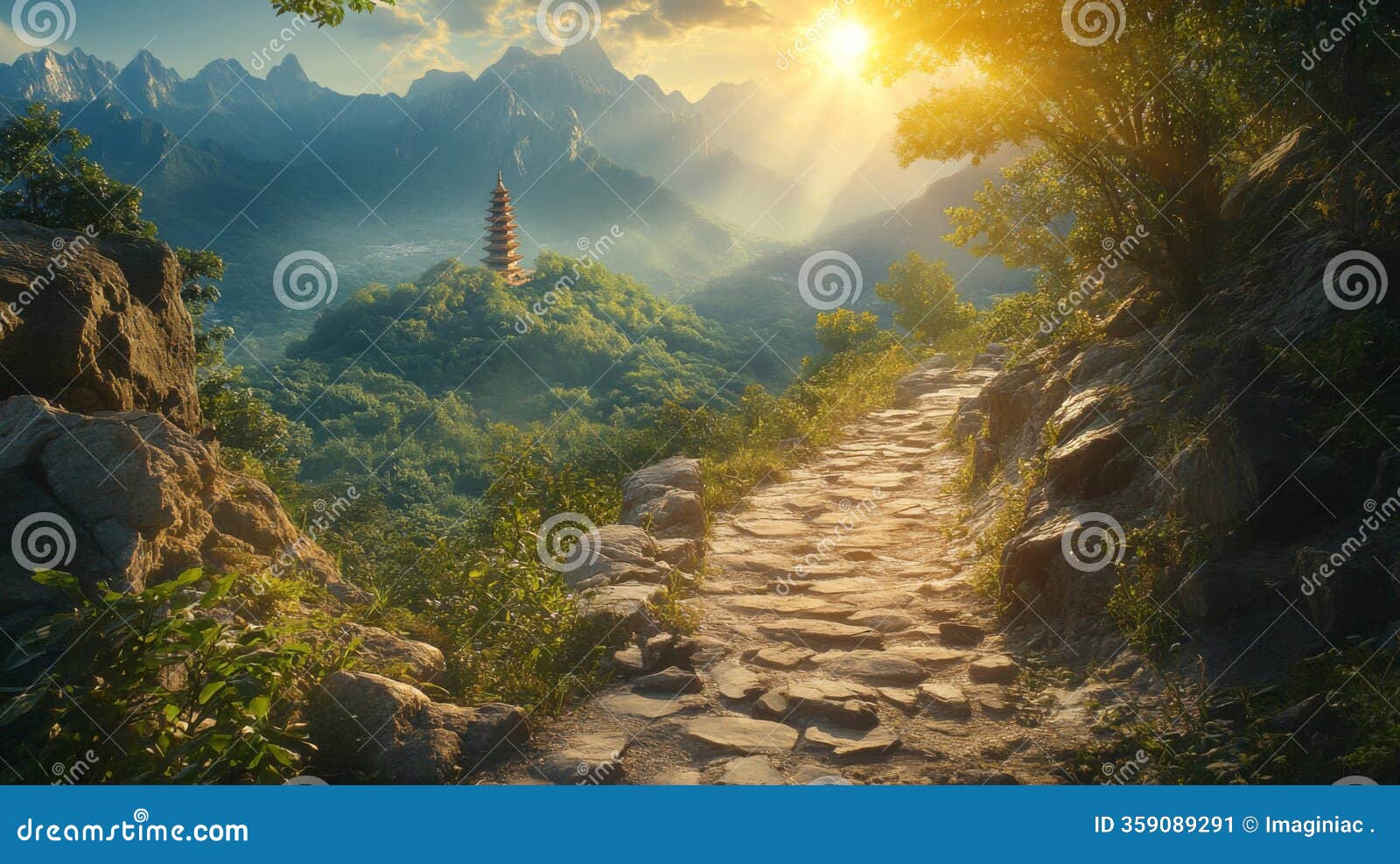 Scenic Sunrise Over Majestic Mountain Range Royalty-Free Stock ...
