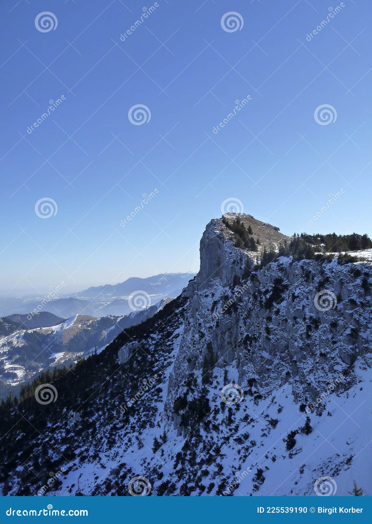 Mountain Panorama of Breitenstein Mountain, Bavaria, Germany, in ...