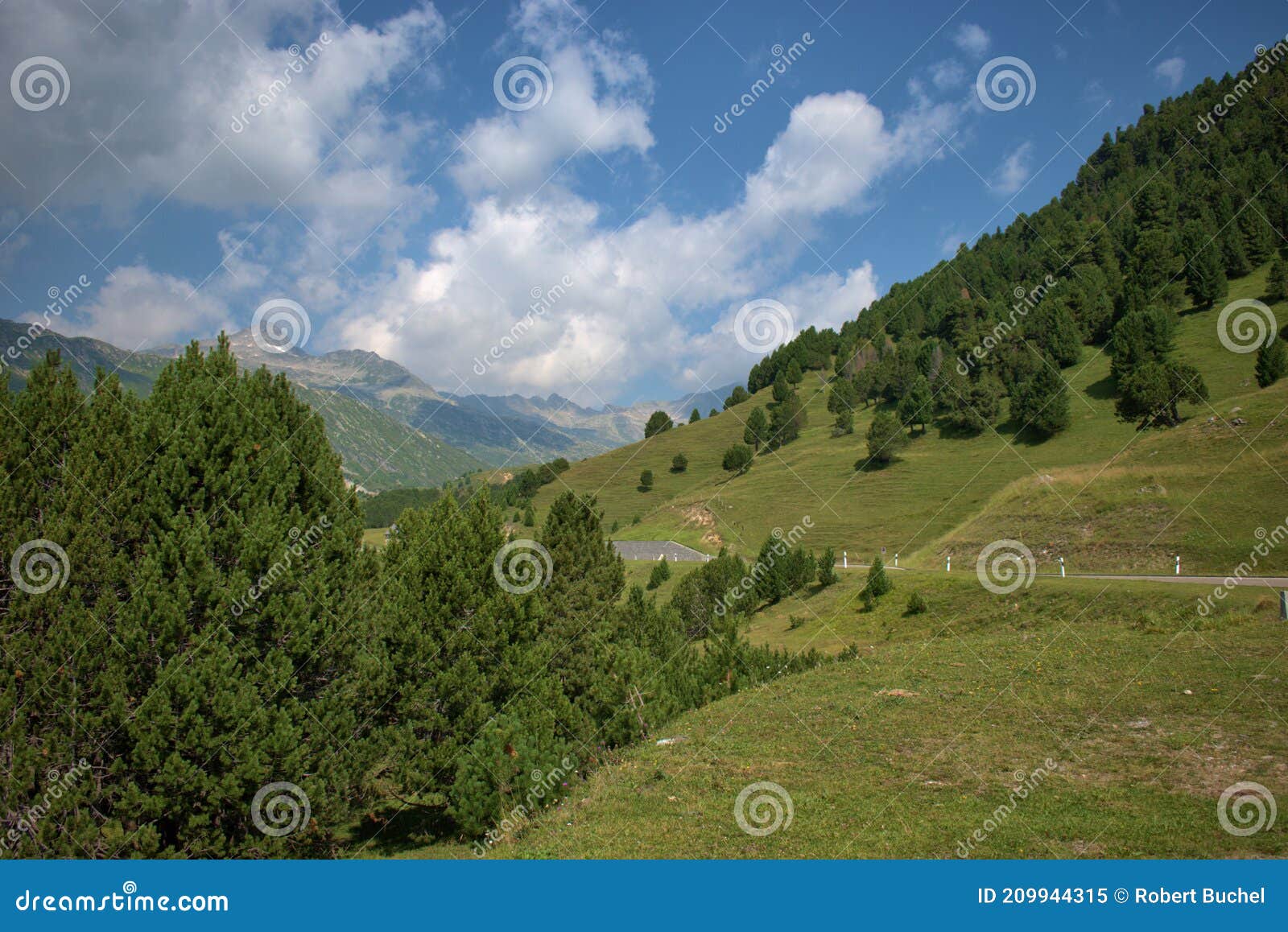 Mountain Panorama at the Lukmanierpass in Switzerland 30.7.2020 Stock ...