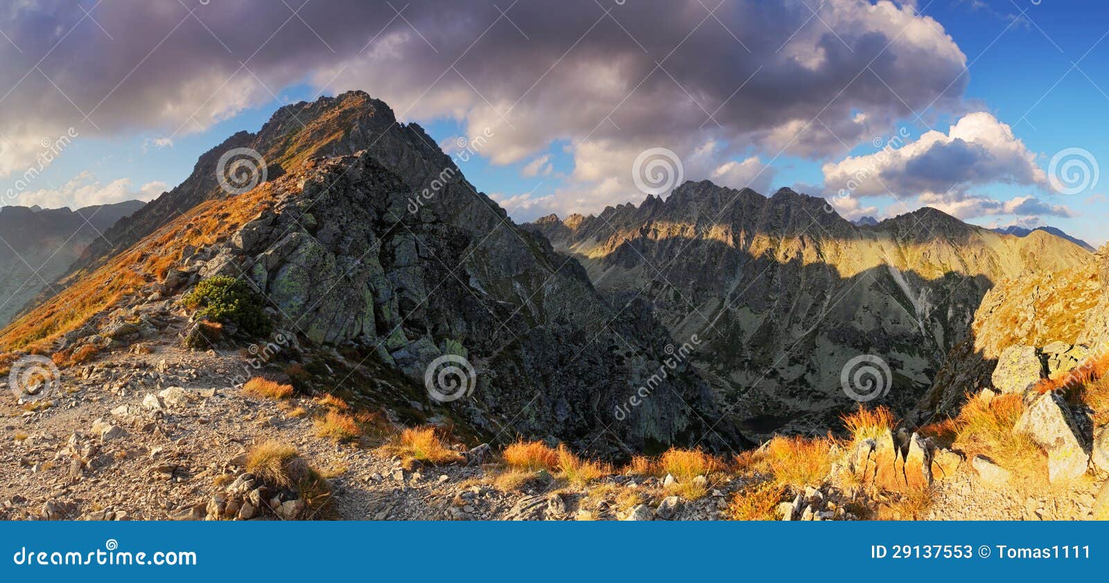 Mountain Panorama at Spring in Slovakia - Solisko - Tatras Stock Image ...