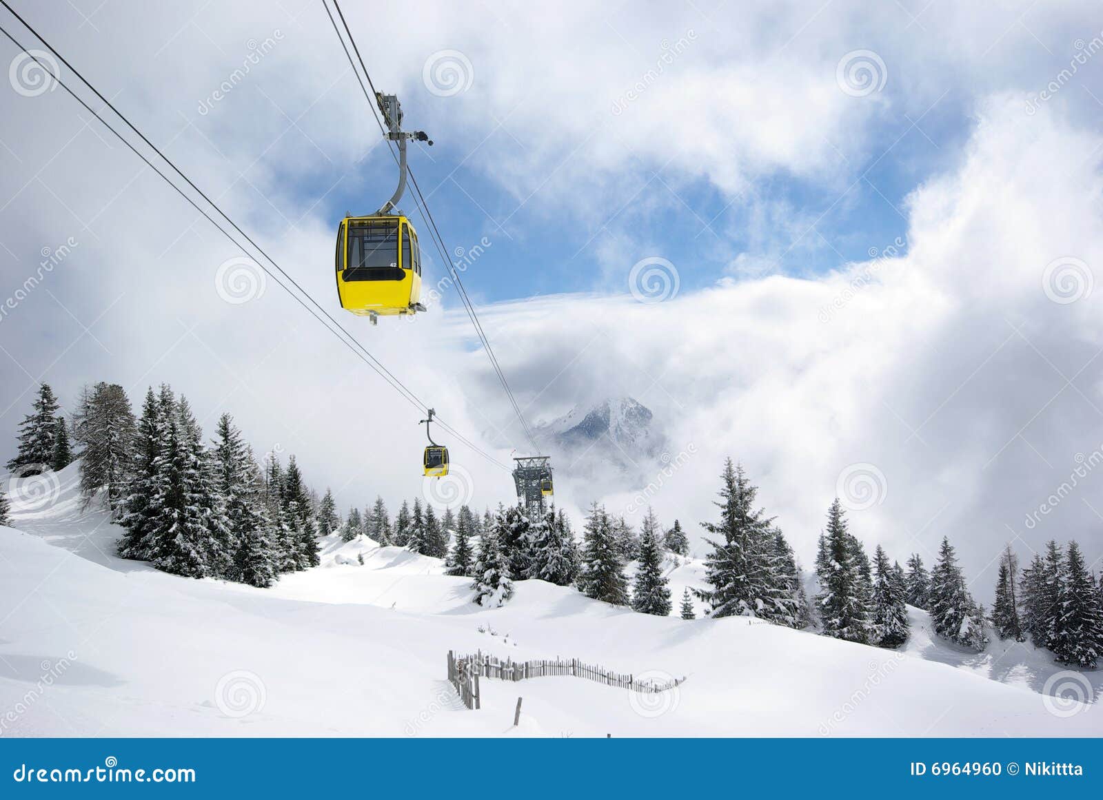 Mountain Panorama, Winter Scene Stock Photo - Image of bulding, pure ...
