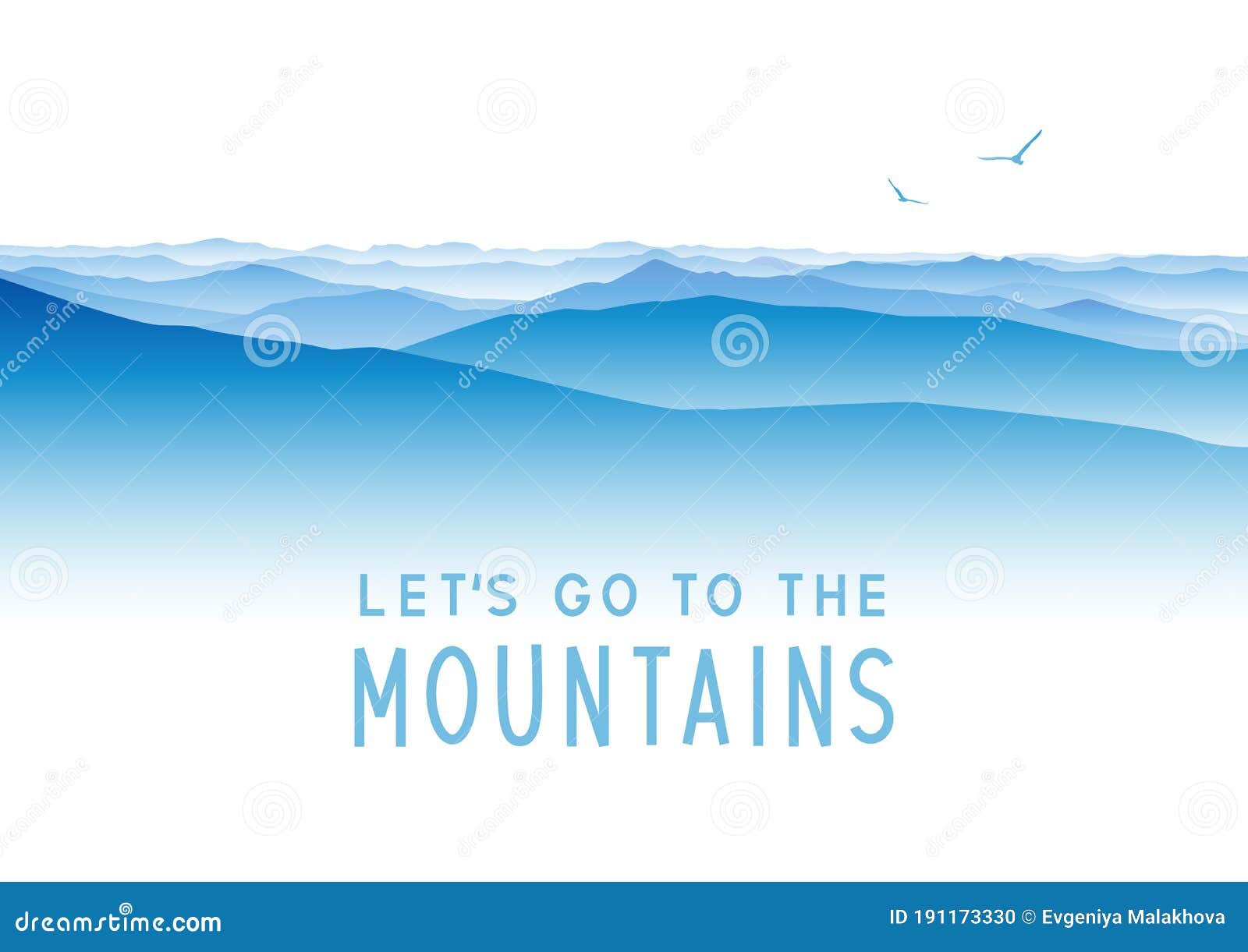 Mountain Panoramic Horizontal Landscape for Banner Design Stock Vector ...