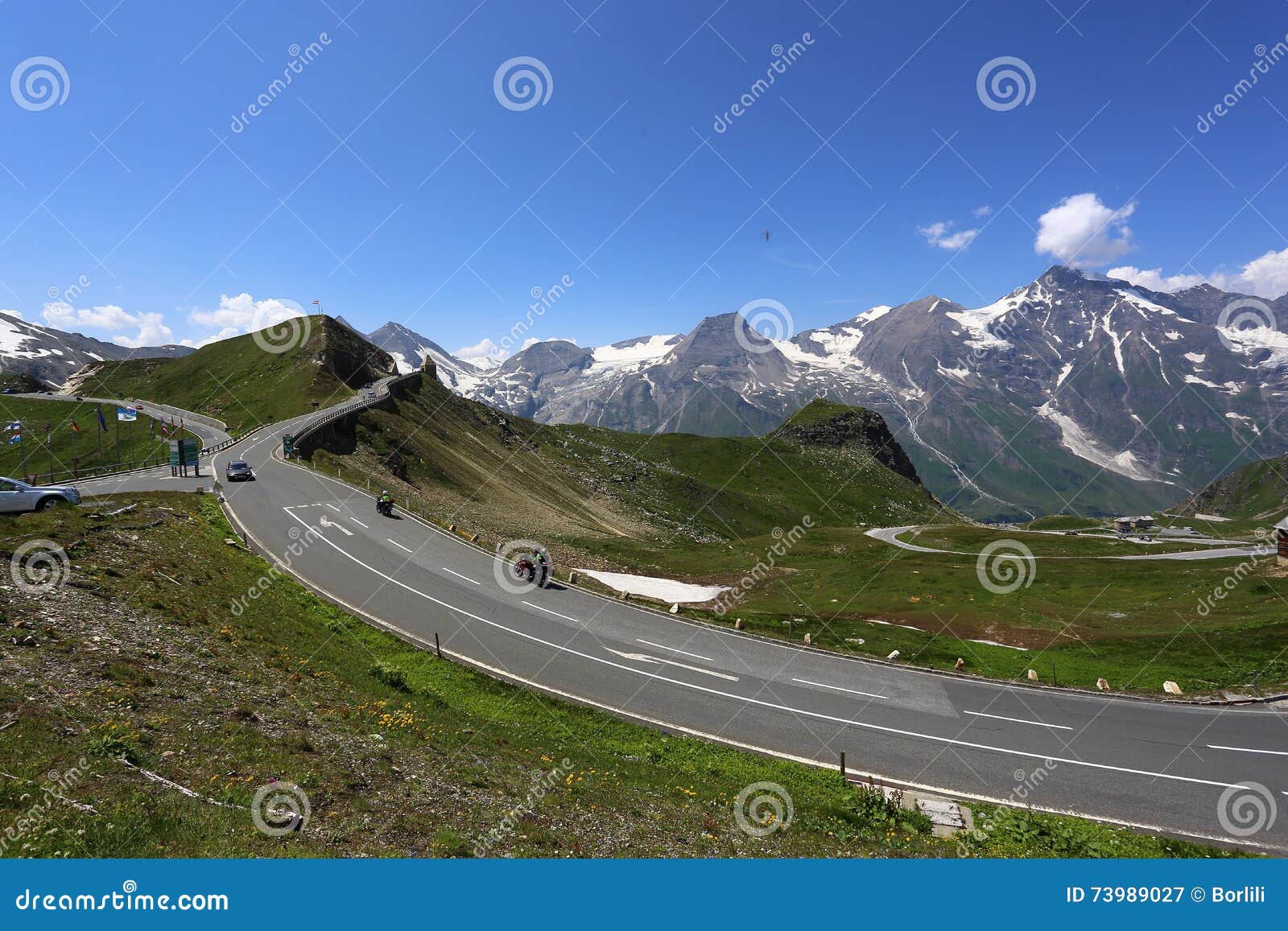 Mountain Pass of the Grossglockner High Alpine Road Stock Image - Image ...