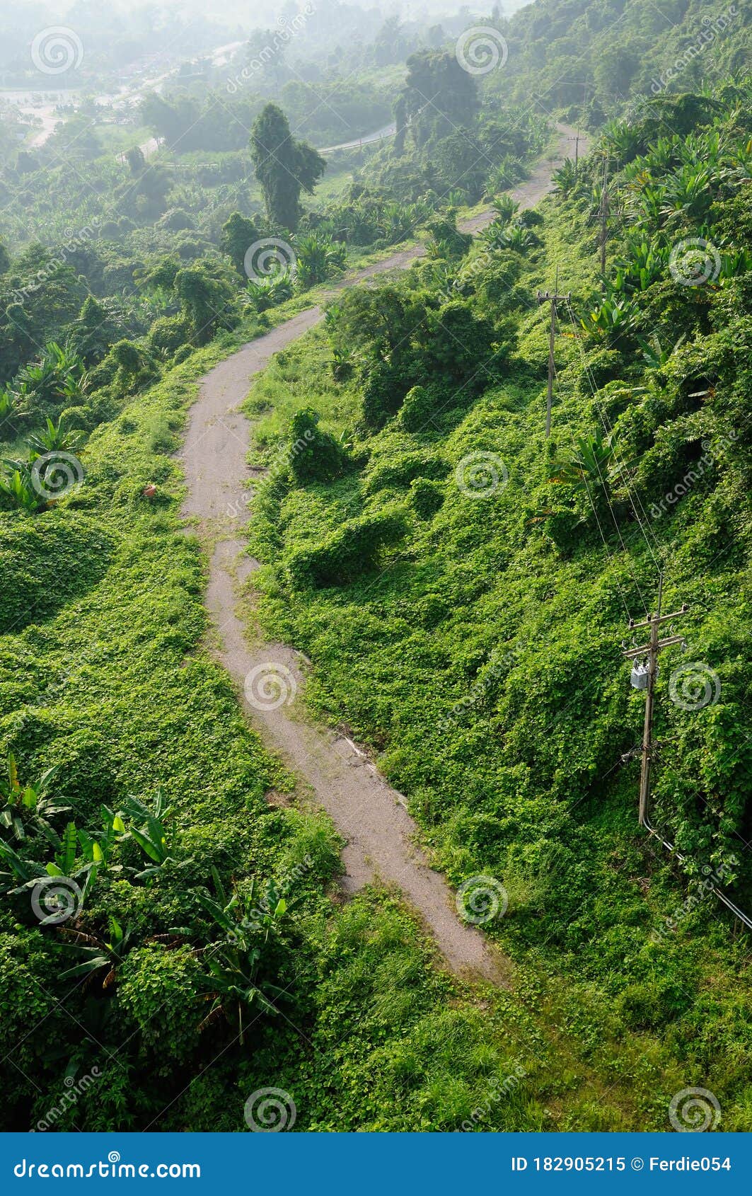 A Narrow Curvy Path in the Mountain Stock Image - Image of earth ...