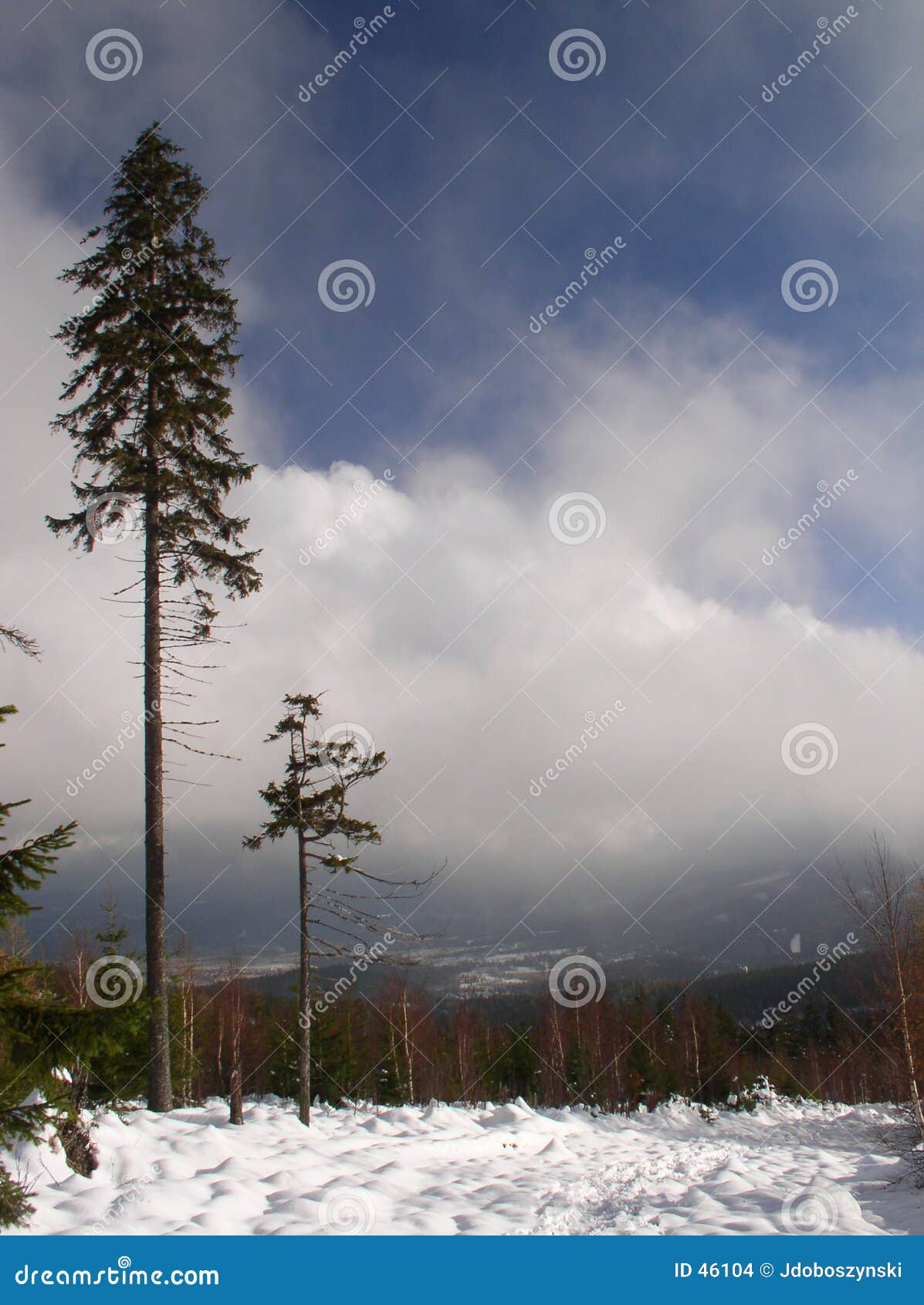 Mountain path stock photo. Image of valley, snow, winter - 46104
