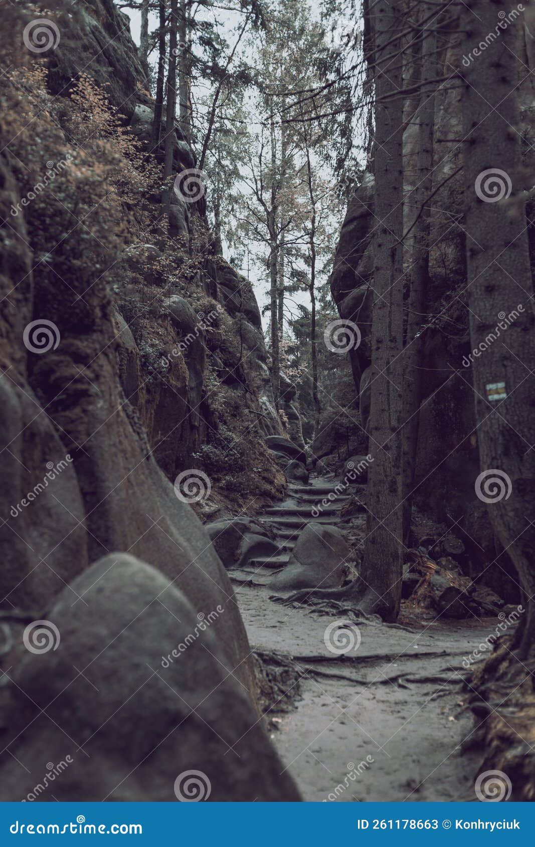 Mountain Path between the Rocks Stock Image - Image of hill, daylight ...