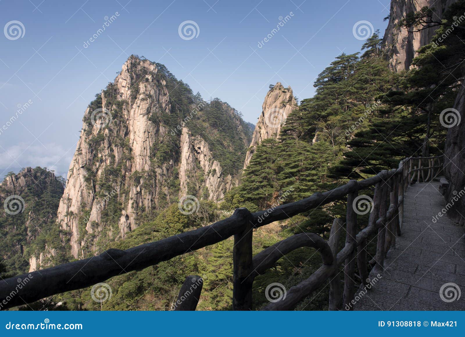 Mountain Pathway, Huangshan, Anhui China Stock Photo - Image of china ...