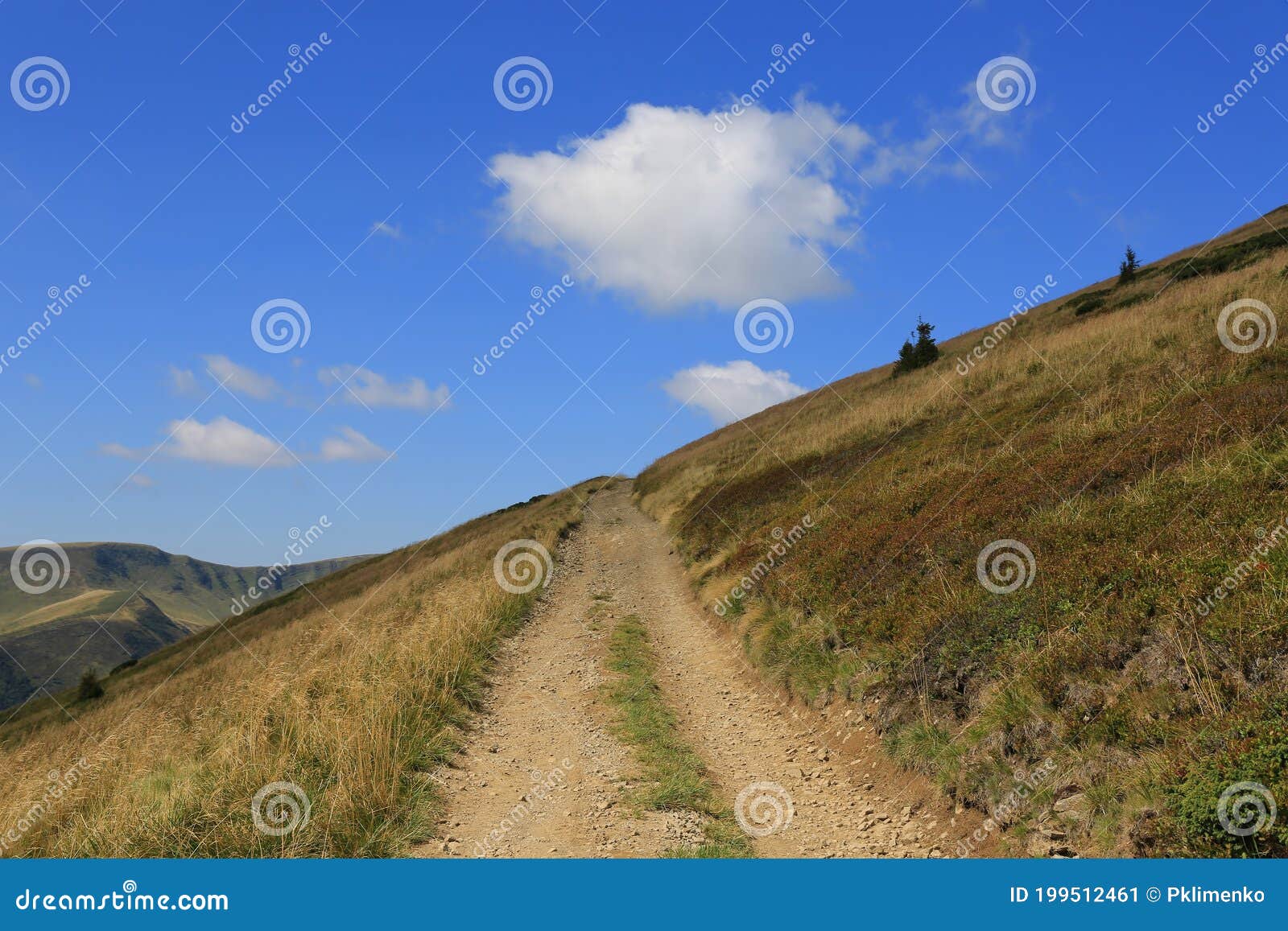 Mountain Pathway Under Clouds Stock Image - Image of hiking, adventure ...