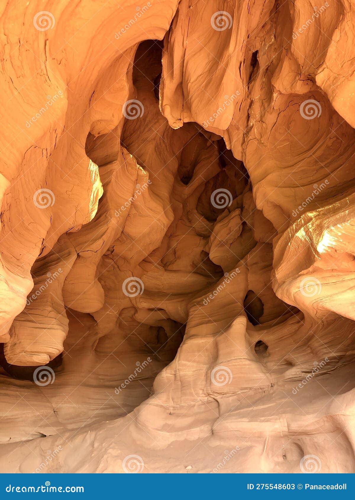 Mountain Patterns and Cave Shapes at Sunset Stock Image - Image of ...