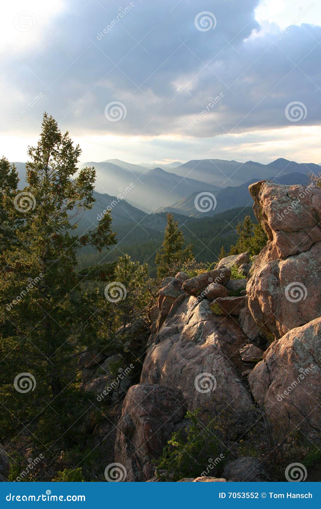 Mountain Peace stock photo. Image of sunlit, hiking, clouds - 7053552