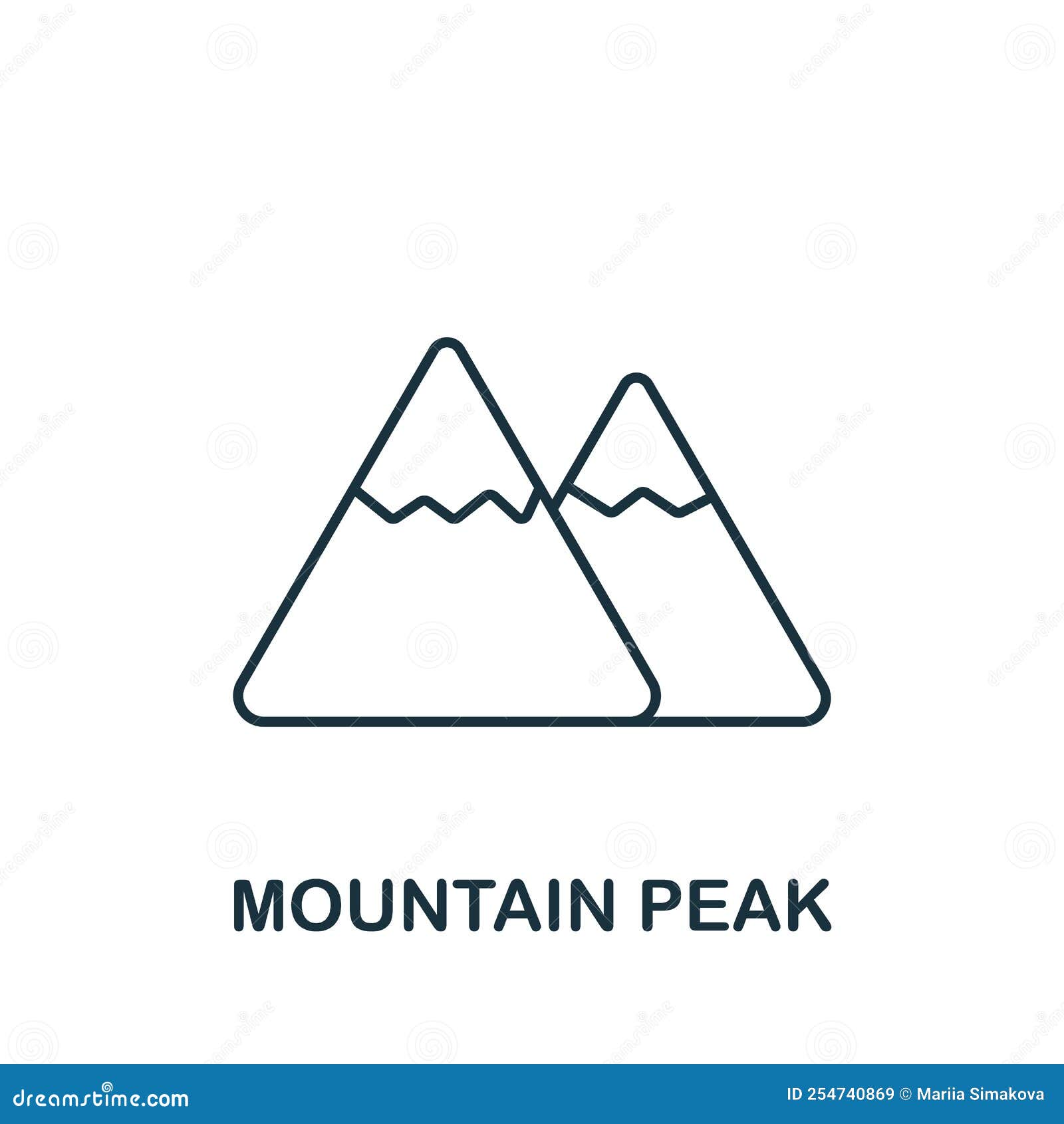 Mountain Peak Icon. Line Simple Success Icon for Templates, Web Design ...