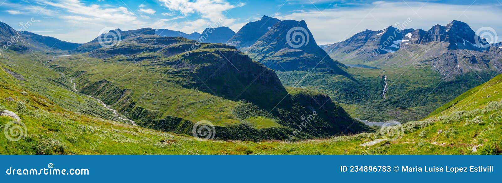 Mountain Peak of Innerdalstarnet and Innerdalen Valley, Norway Stock ...