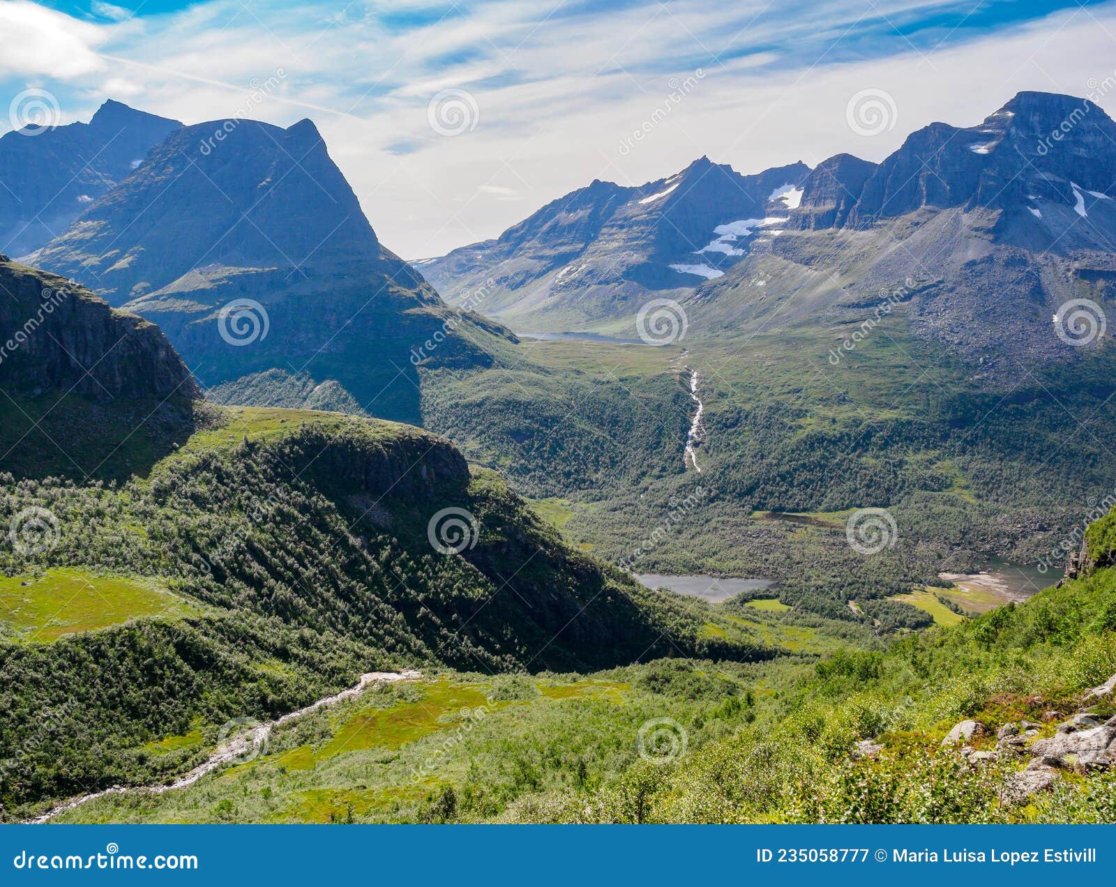 Mountain Peak of Innerdalstarnet and Innerdalen Valley, Norway Stock ...