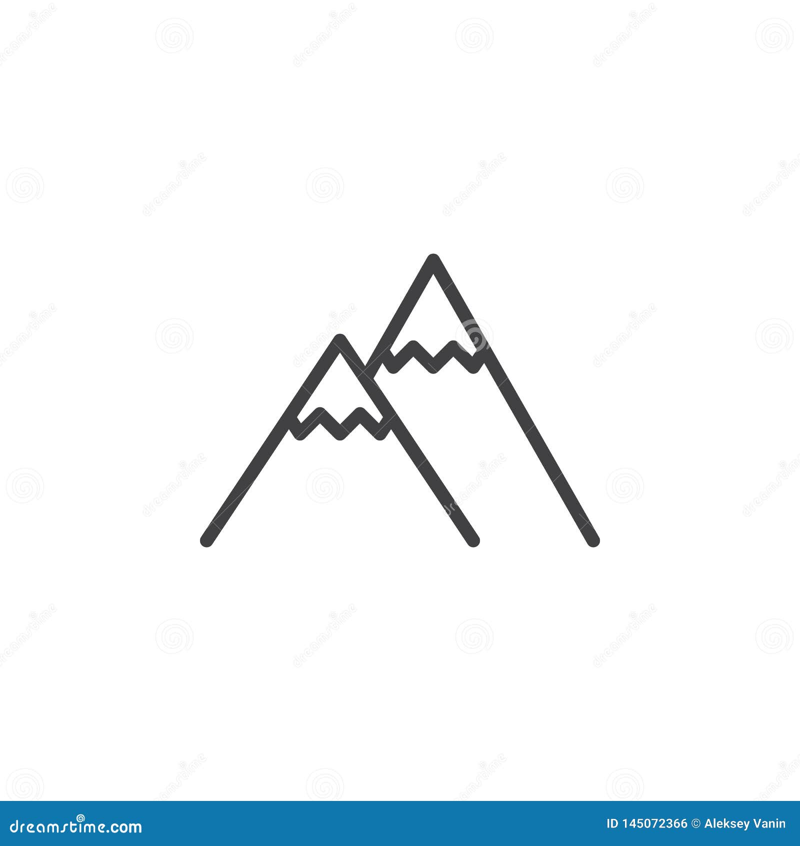 Mountain peak line icon stock vector. Illustration of sign - 145072366 Mountain peak line icon stock vector. Illustration of sign - 145072366