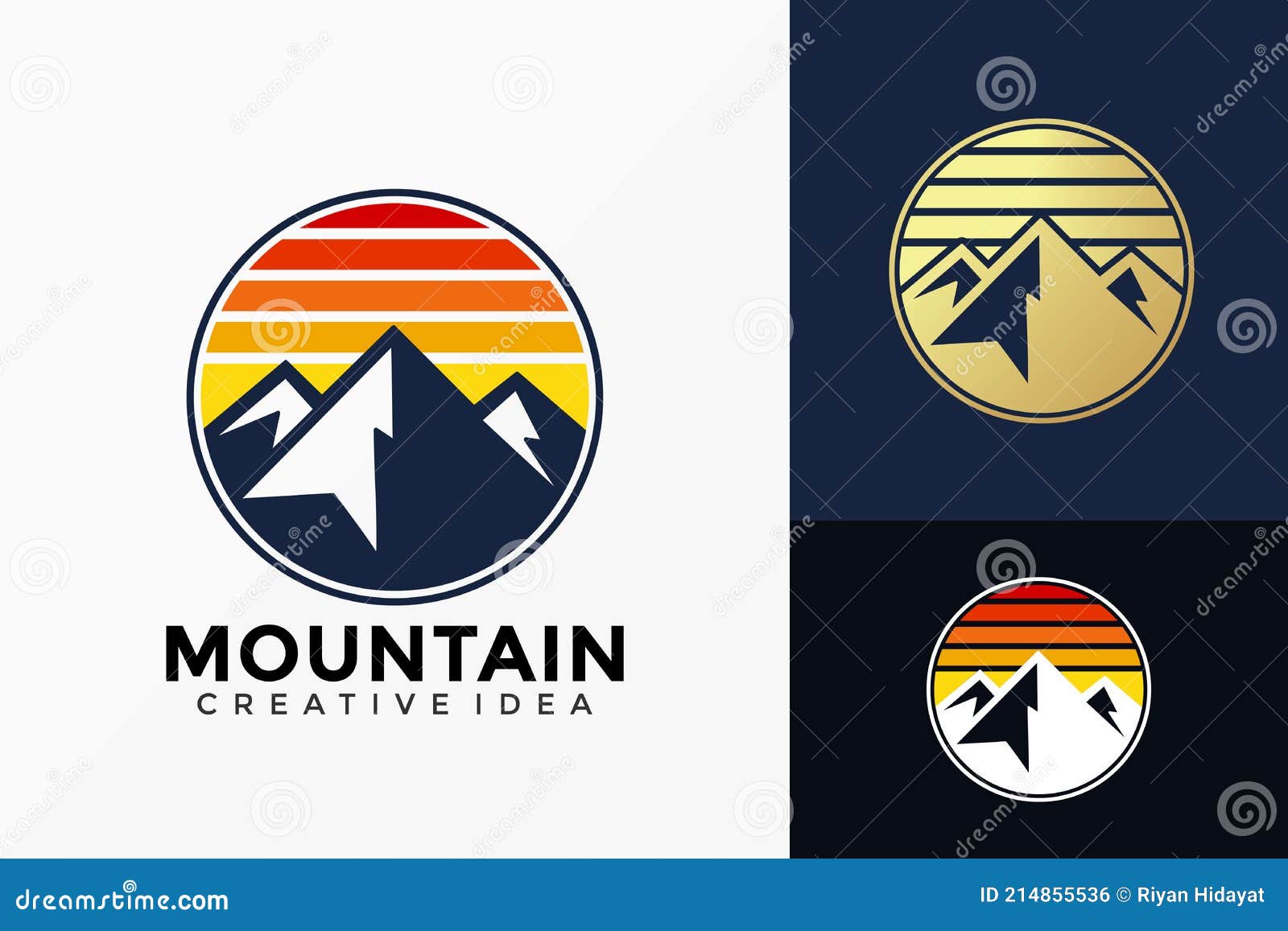 Mountain Peak Logo Vector Design. Abstract Emblem, Designs Concept ...
