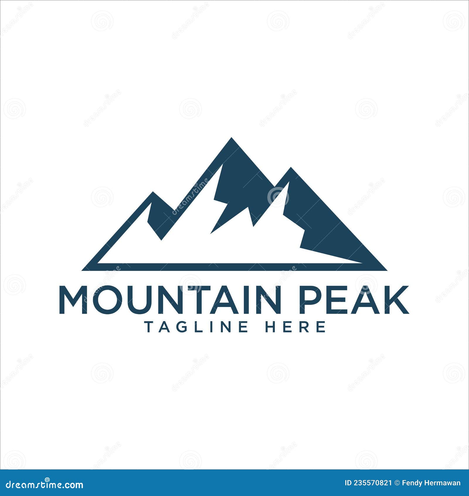 Mountain - Peak Logo Vector Design Template Stock Vector - Illustration ...