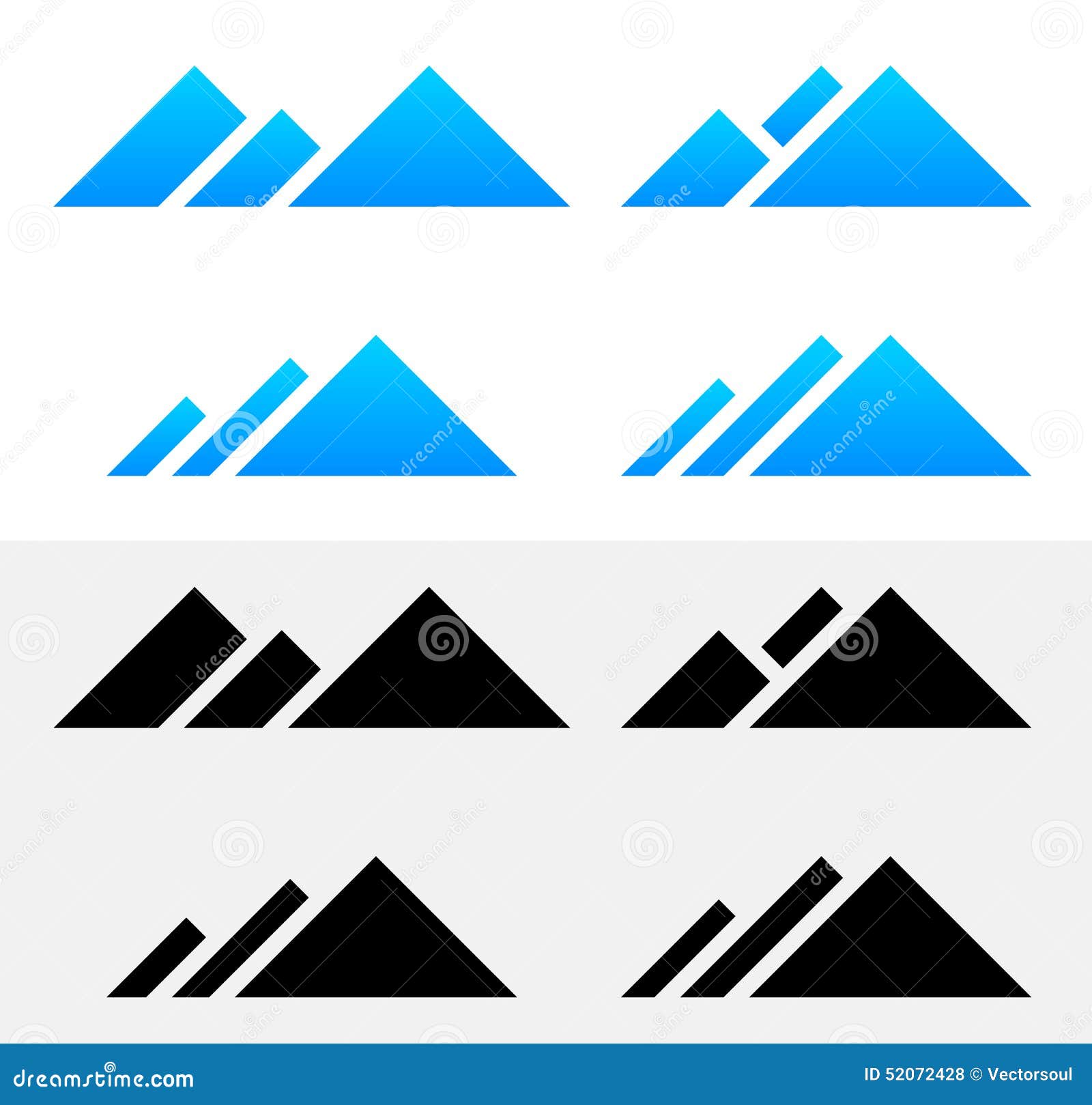 Mountain Peak Symbols stock vector. Illustration of peek - 52072428