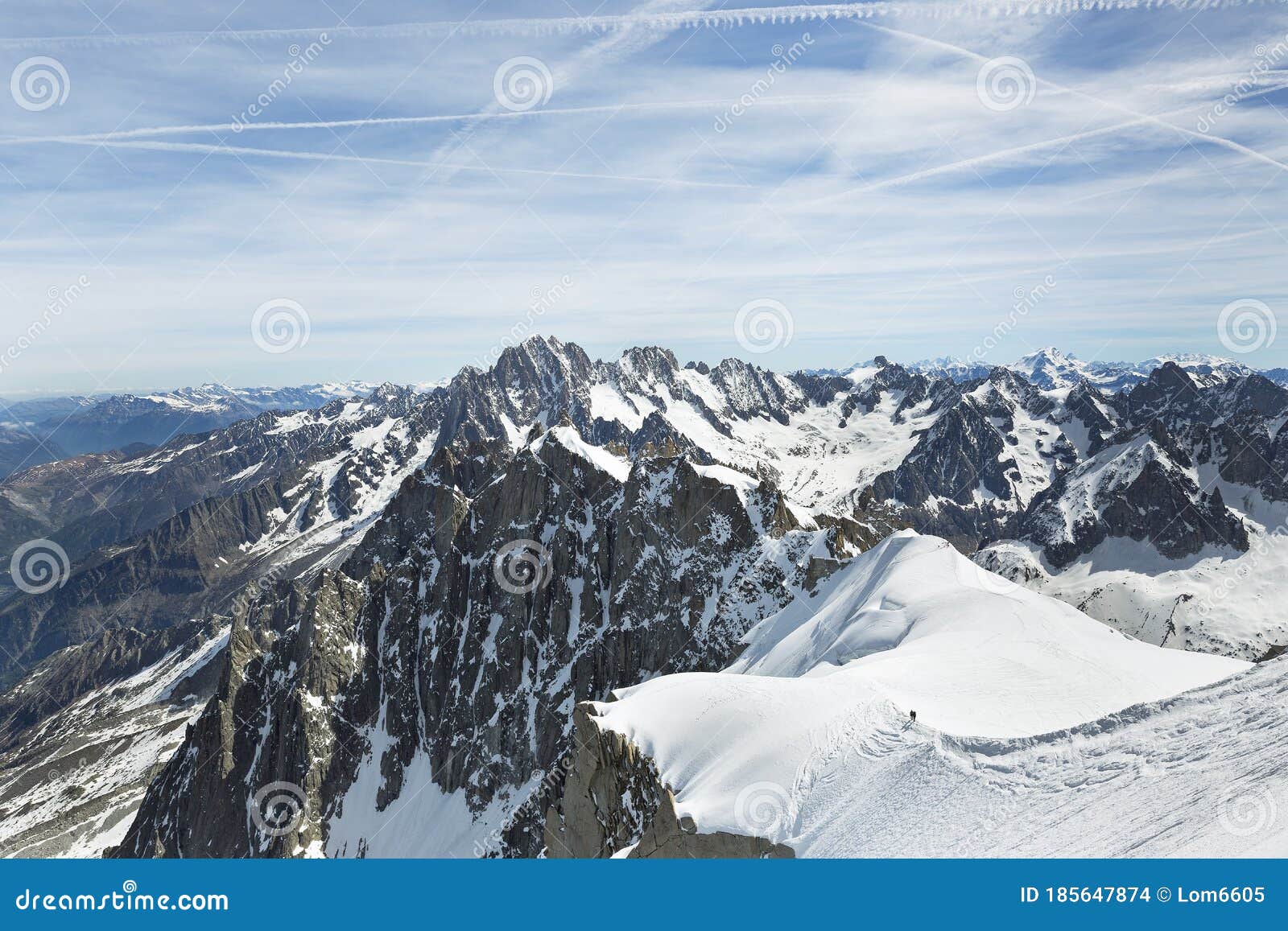 Mountain Peaks in the Mont Blanc Area Stock Photo - Image of europe ...