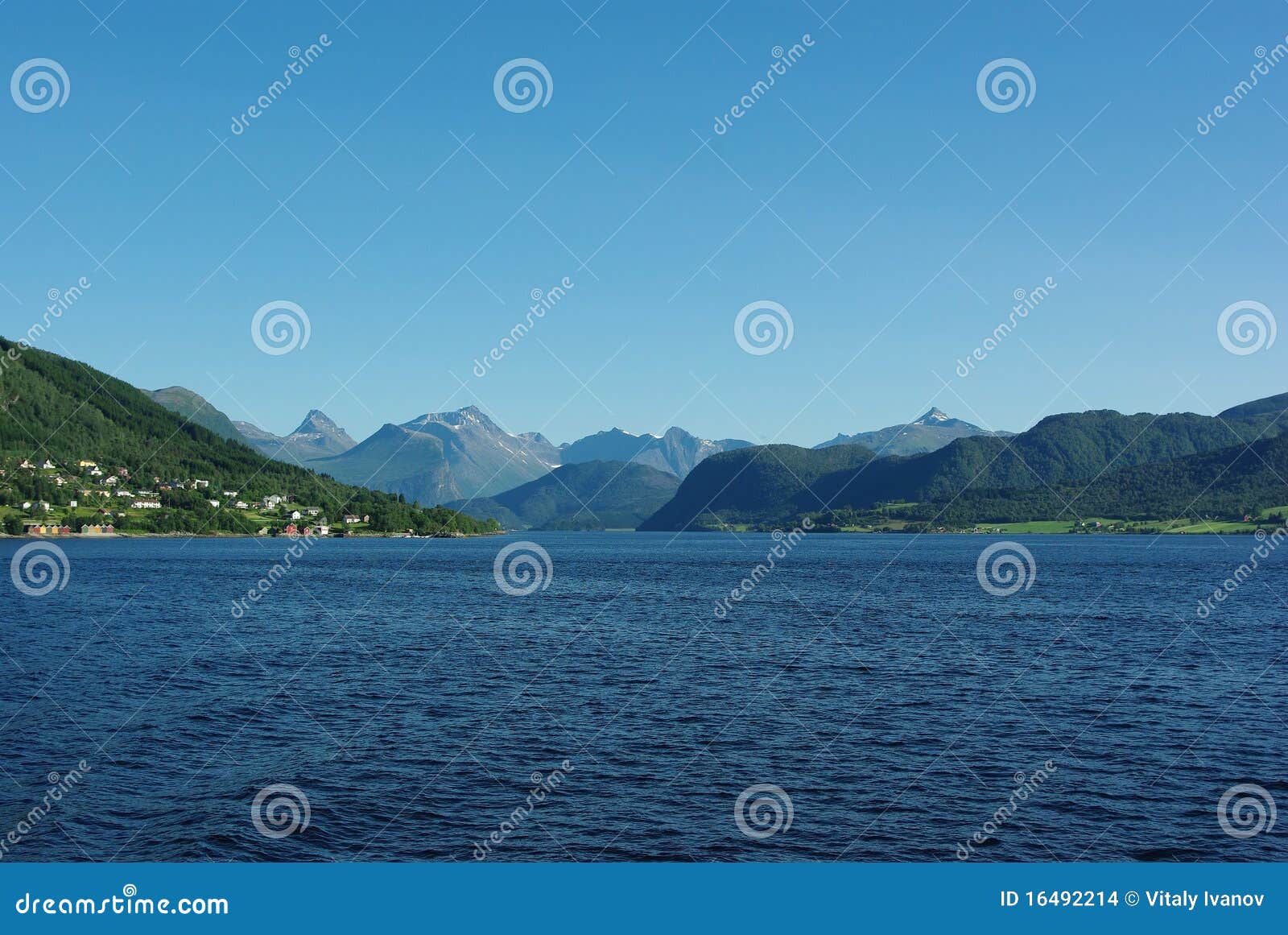 Mountain Peaks on Northern Atlantic Coast, Norway Stock Photo - Image ...