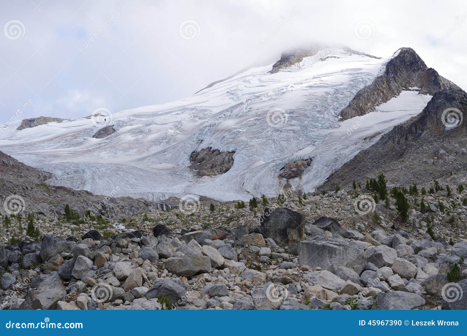 Mountain Peaks at the Pemberton Icefield Stock Photo - Image of icecap ...