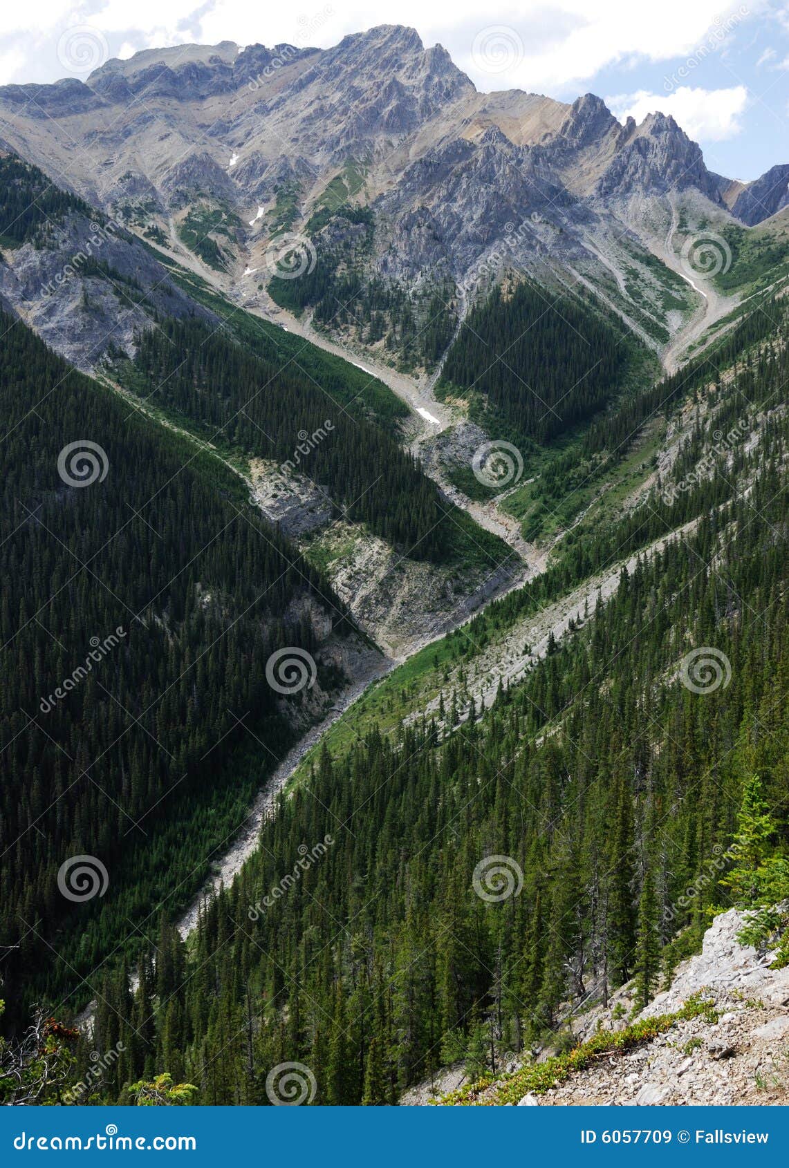 Mountain peaks and valley stock image. Image of ridge - 6057709