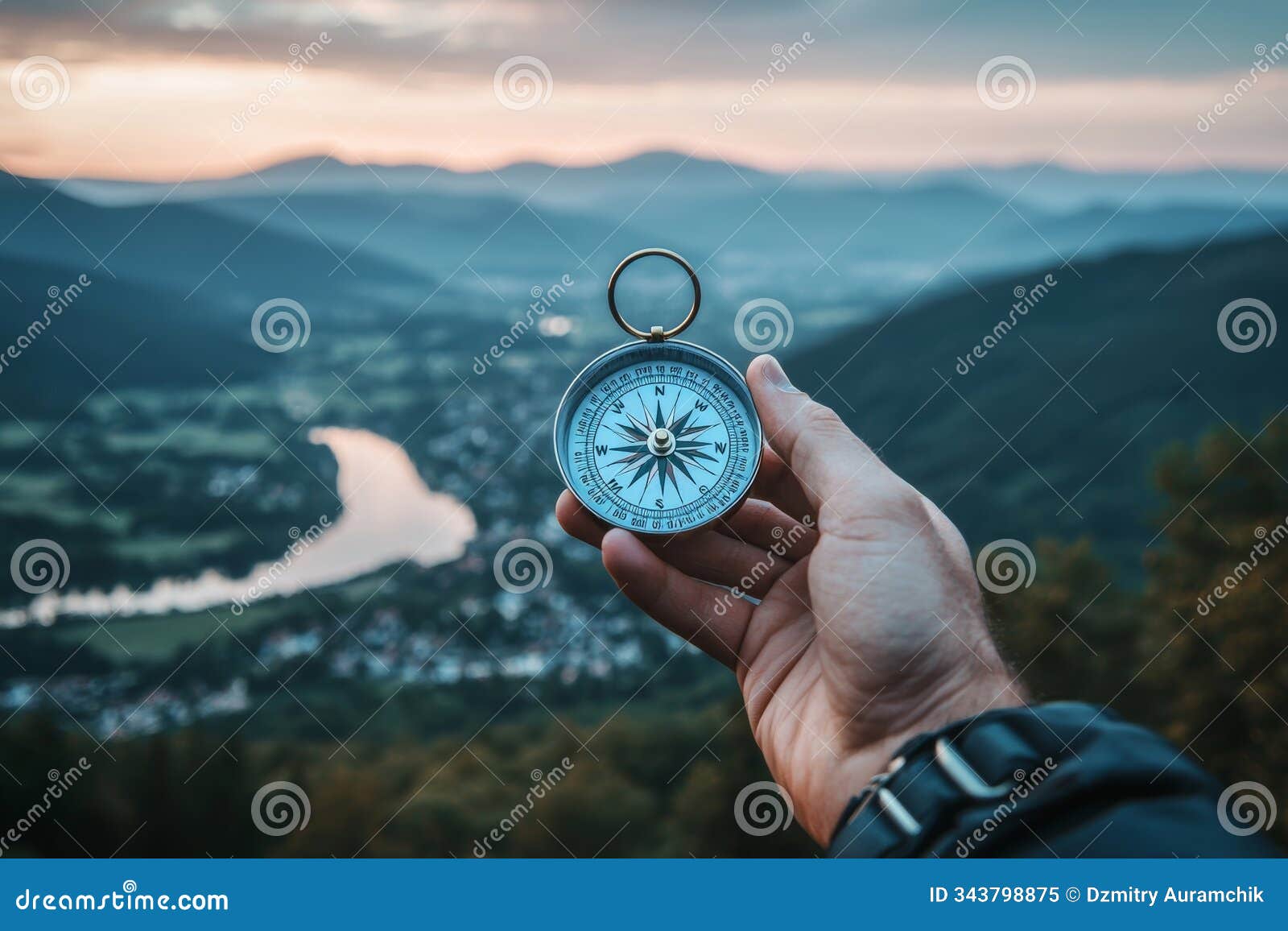 Mountain Compass On A Cartographic Map Stock Image | CartoonDealer.com ...