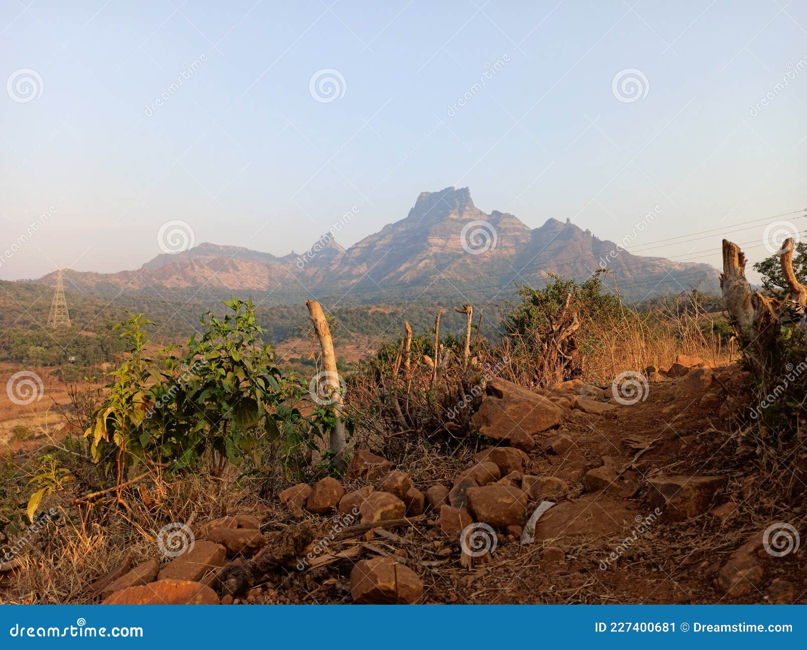 Mountain with pinnacle stock image. Image of wilderness - 227400681