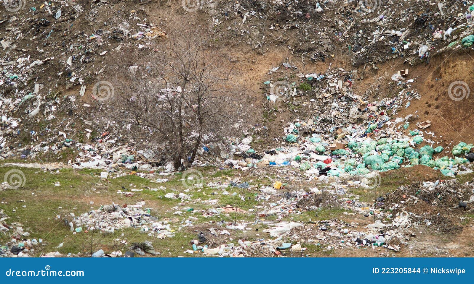 Mountain Plastic Waste, Pollution Concept Stock Photo - Image of dirty ...