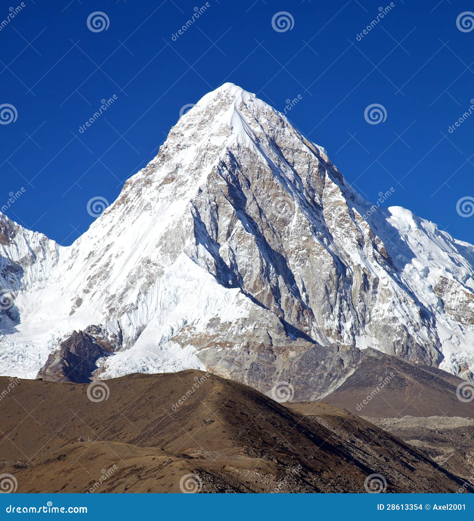 Mountain Pumori in Nepal stock photo. Image of mountain - 28613354