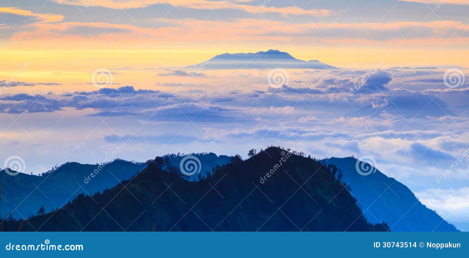 Mountain Rage at Sunrise, East Java, Indonesia Stock Photo - Image of ...