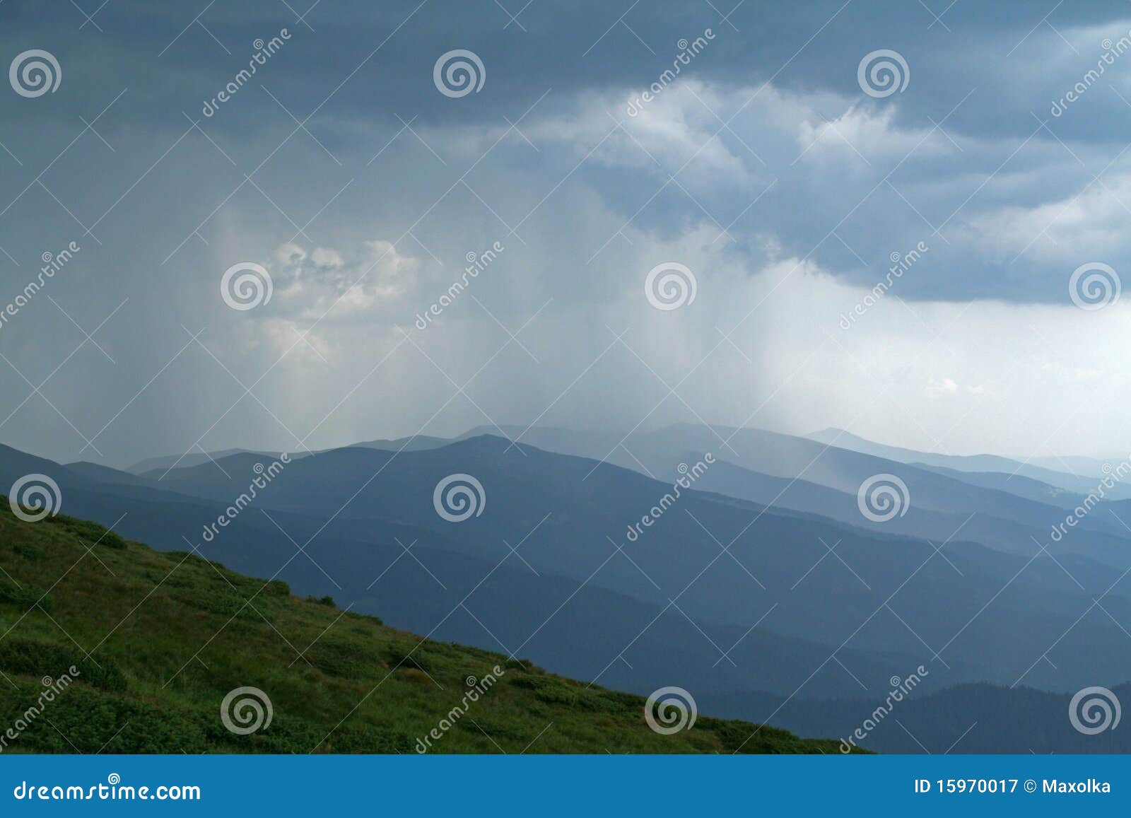 Mountain rain stock image. Image of weather, carpathians - 15970017