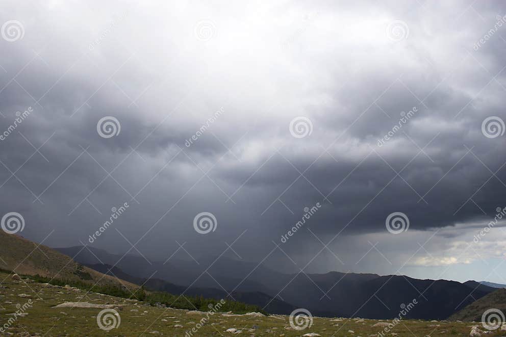 Mountain rain stock image. Image of horizon, raincloud - 3497523