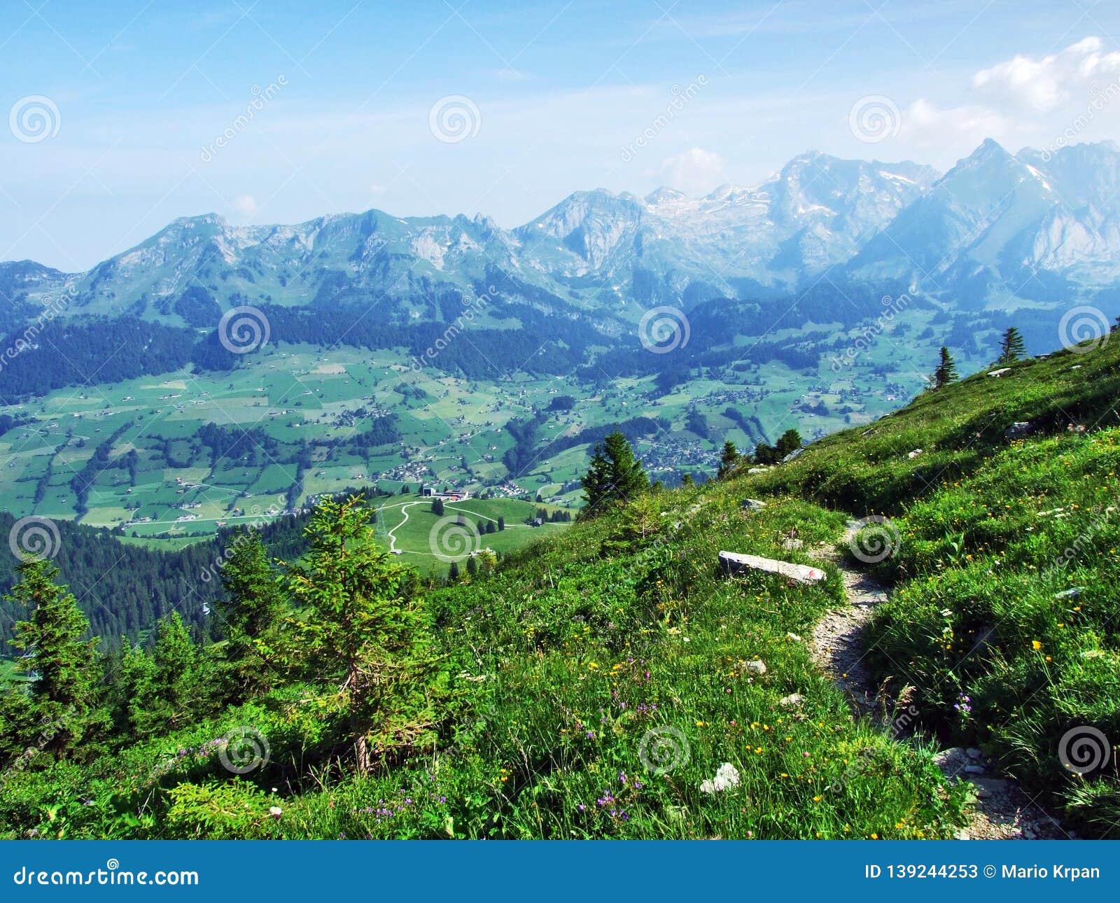 Mountain range Alpstein stock image. Image of beautiful - 139244253
