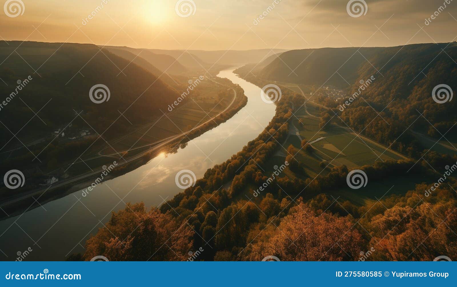 Mountain Range Back Lit by Sunset Beauty Generated by AI Stock Image ...