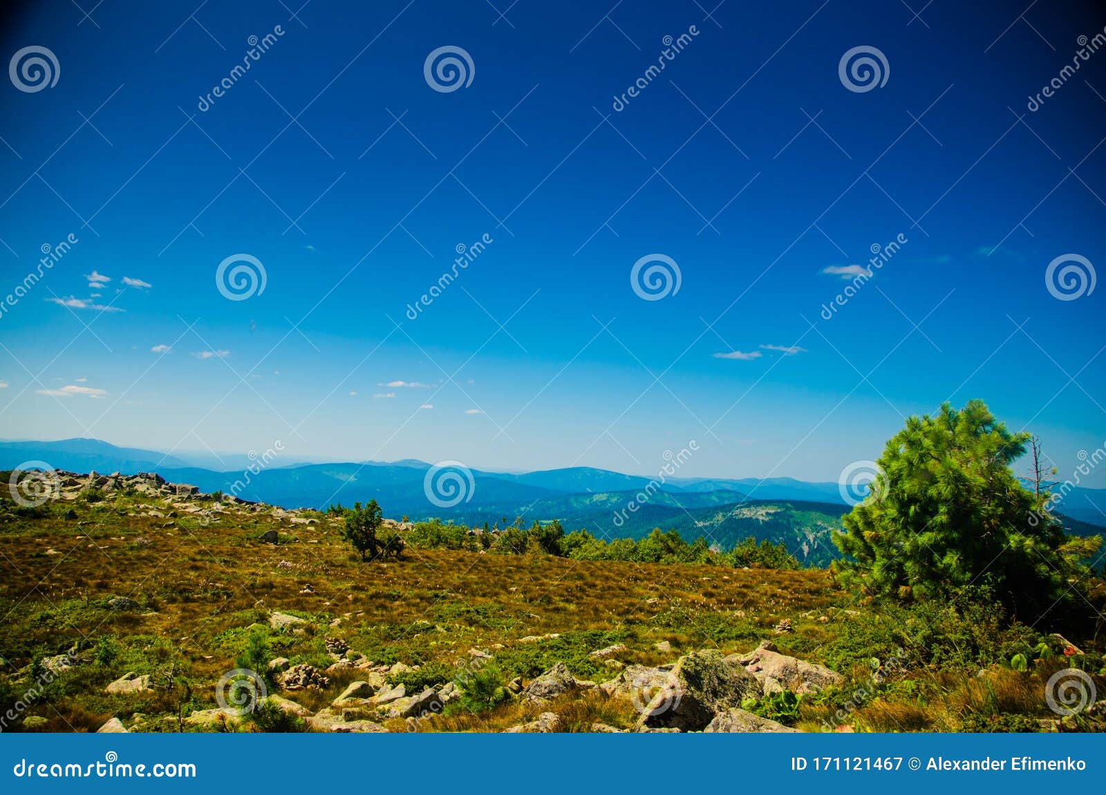 Mountain Range. Big High Hills in Green Stock Image - Image of ...