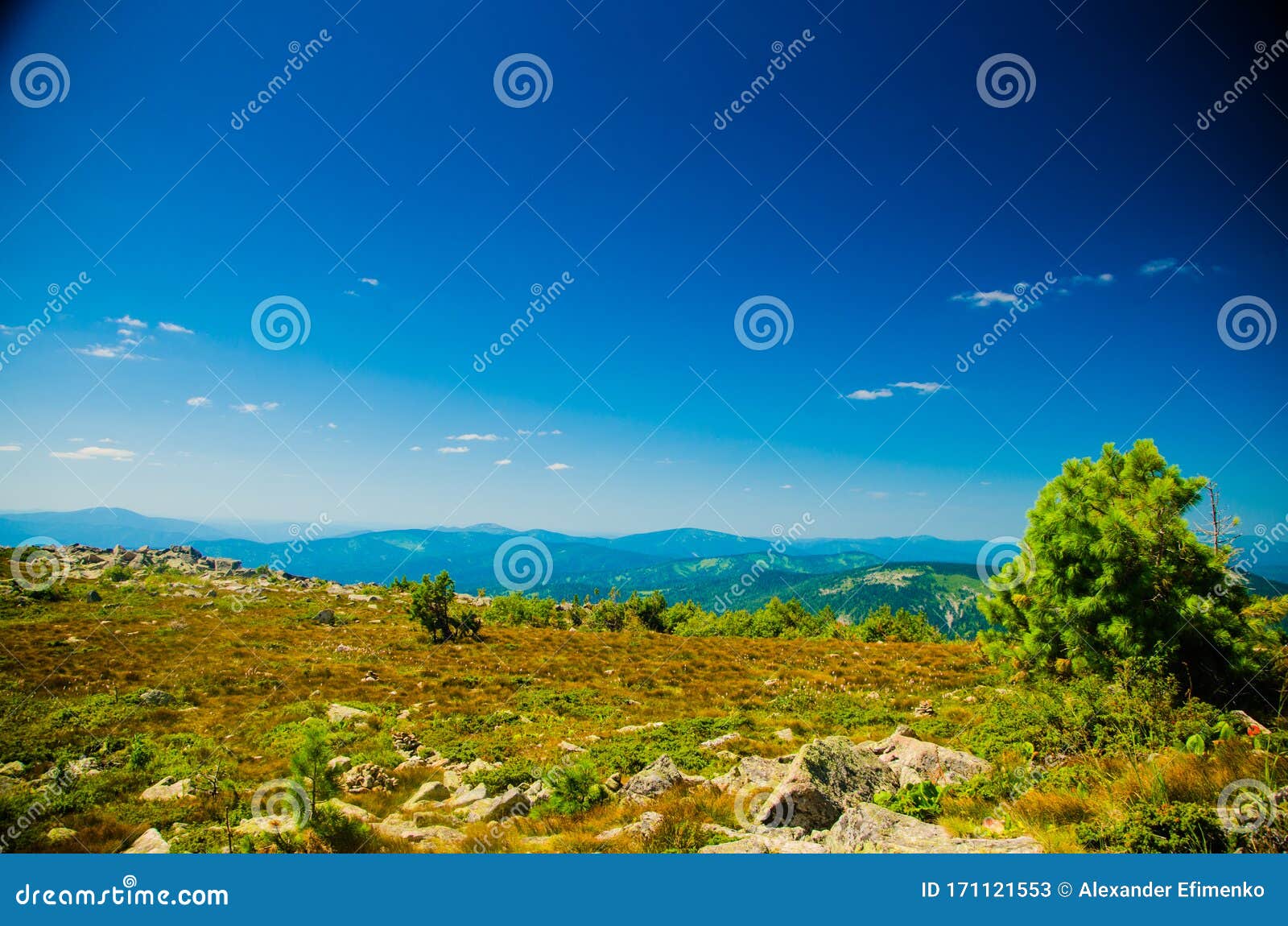 Mountain Range. Big High Hills in Green Stock Image - Image of summer ...
