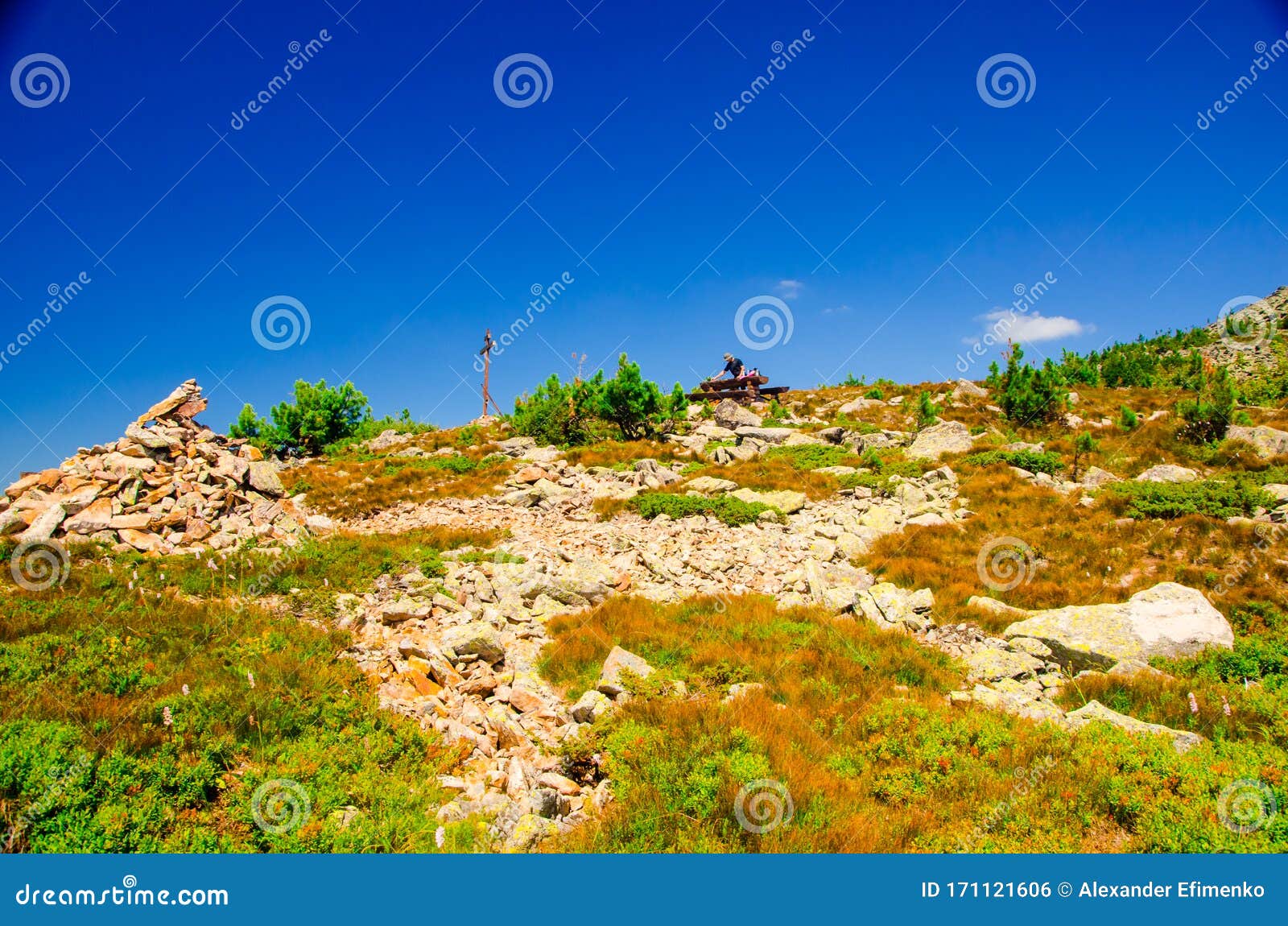 Mountain Range. Big High Hills in Green Stock Photo - Image of bright ...
