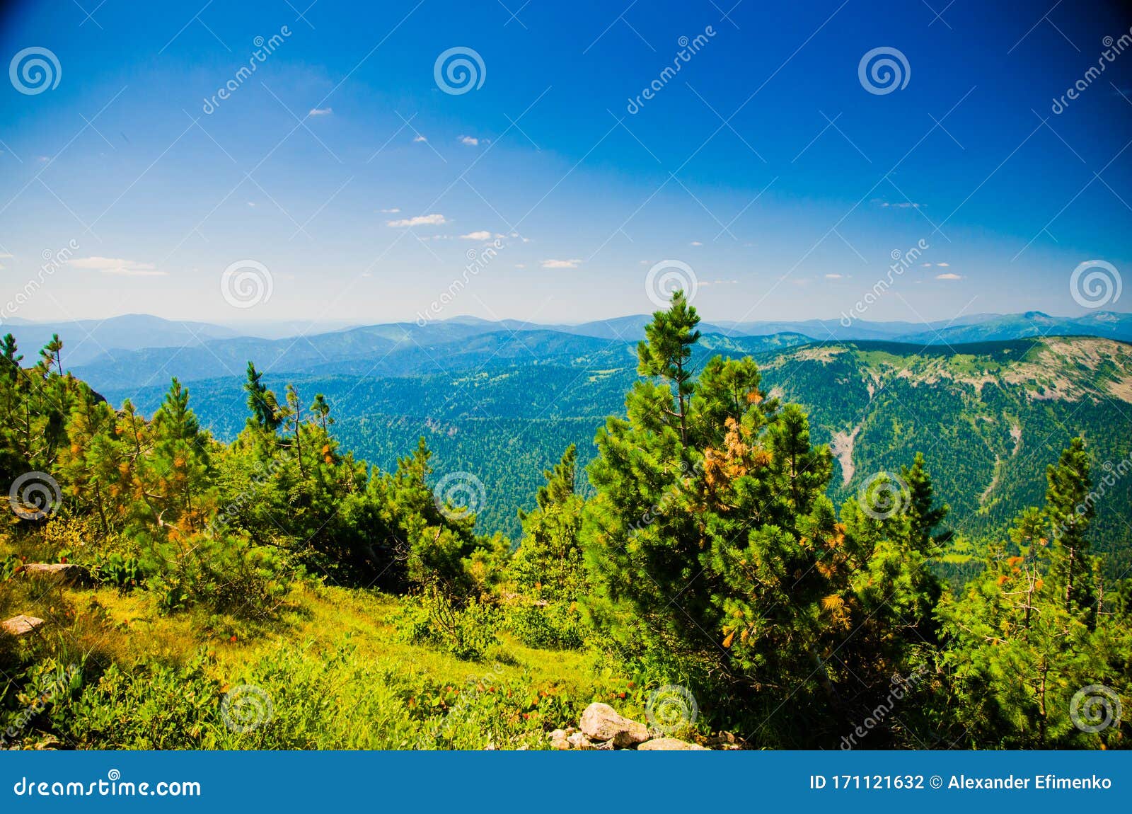 Mountain Range. Big High Hills in Green Stock Photo - Image of light ...