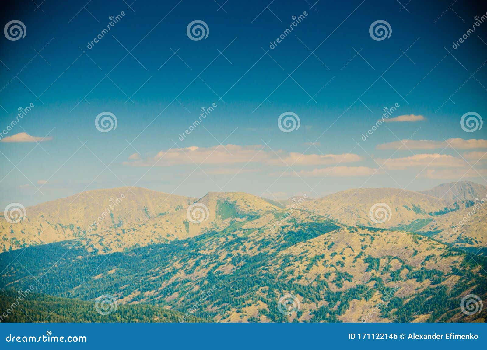 Mountain Range. Big High Hills in Green Stock Photo - Image of forest ...