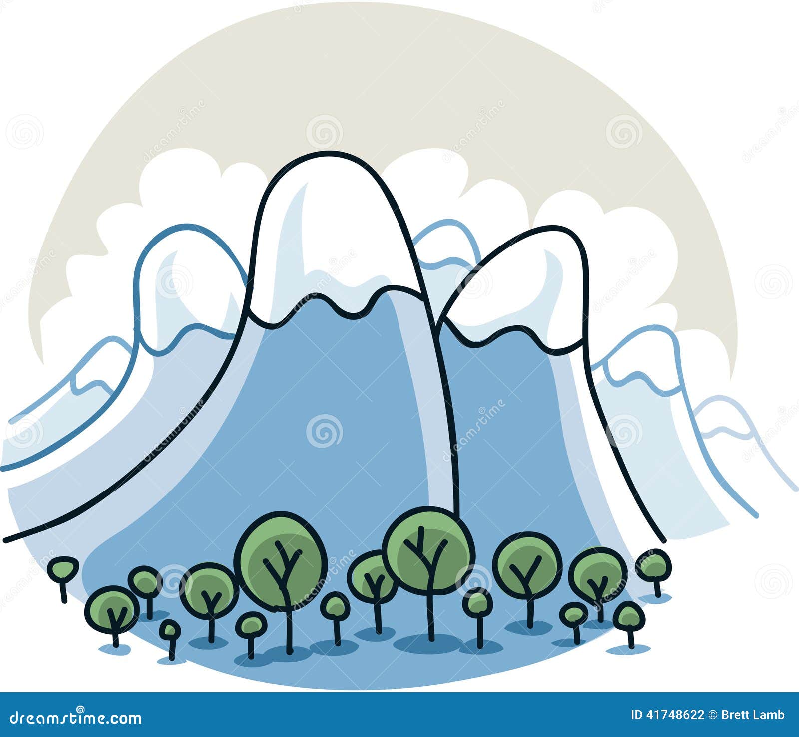 Mountain Range Stock Illustration - Image: 41748622