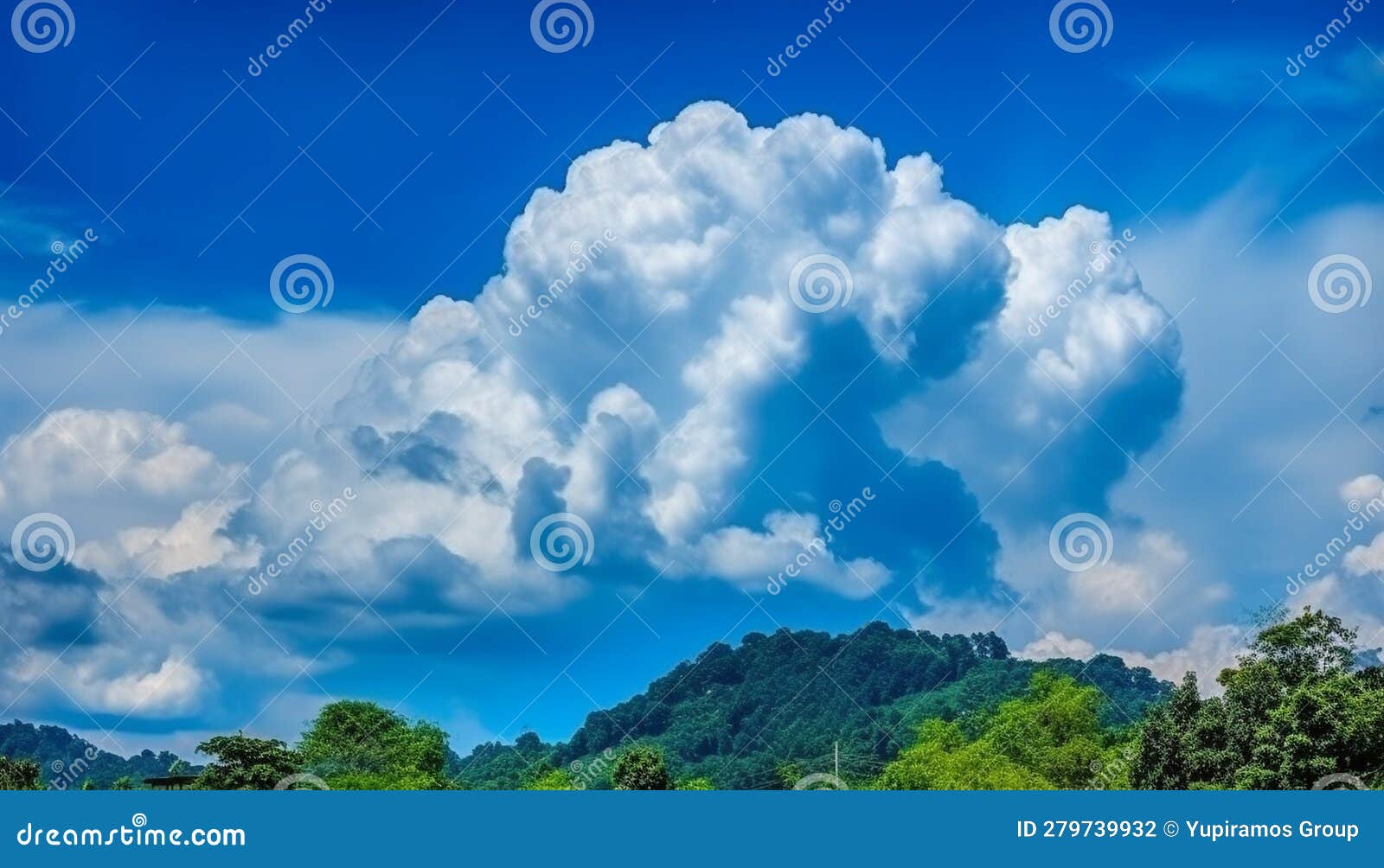 Mountain Range in Clear Sky, a Panoramic Aerial View Generated by AI ...