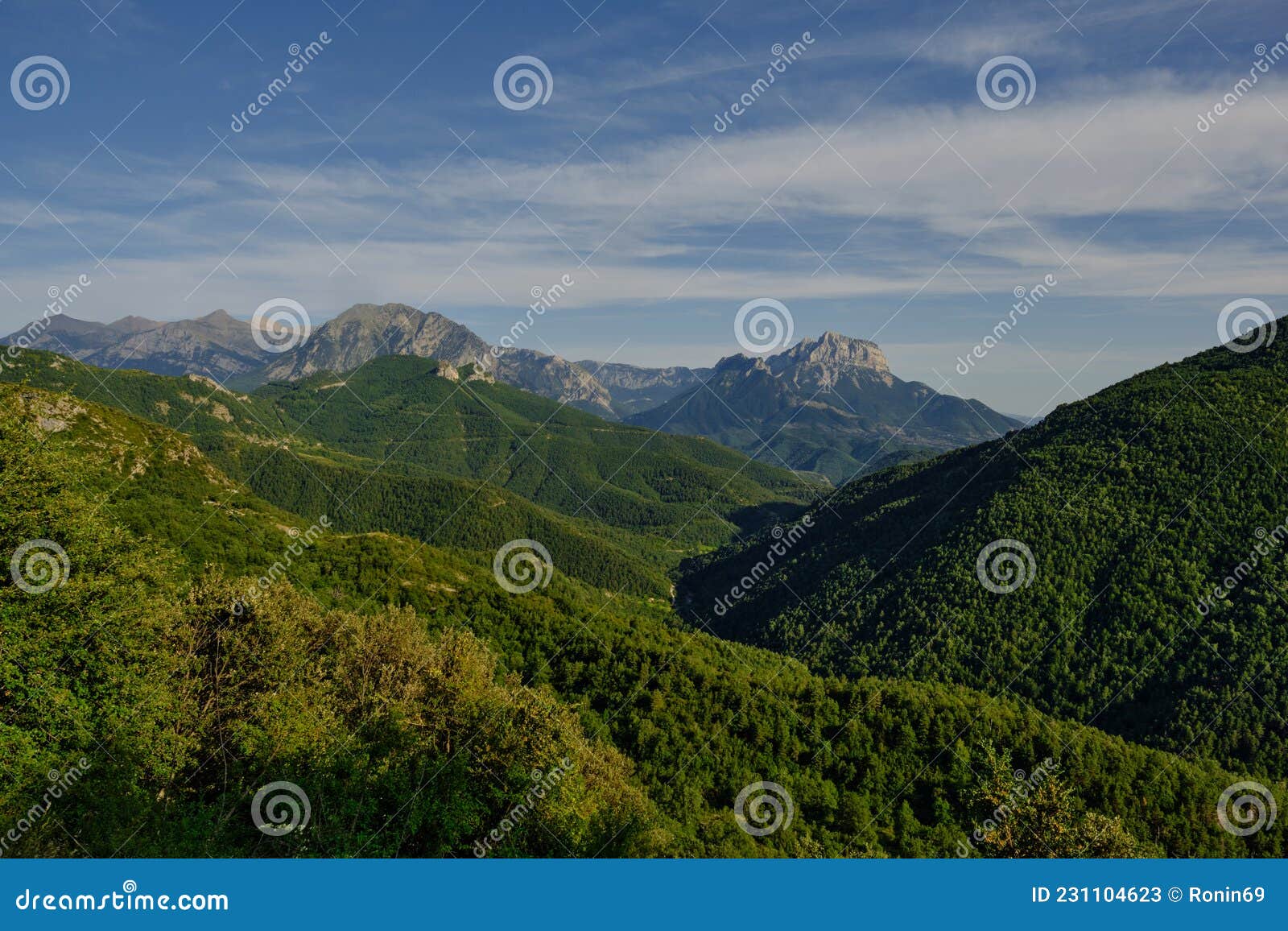 A Mountain Range Covered with Greenery Stock Image - Image of closeup ...