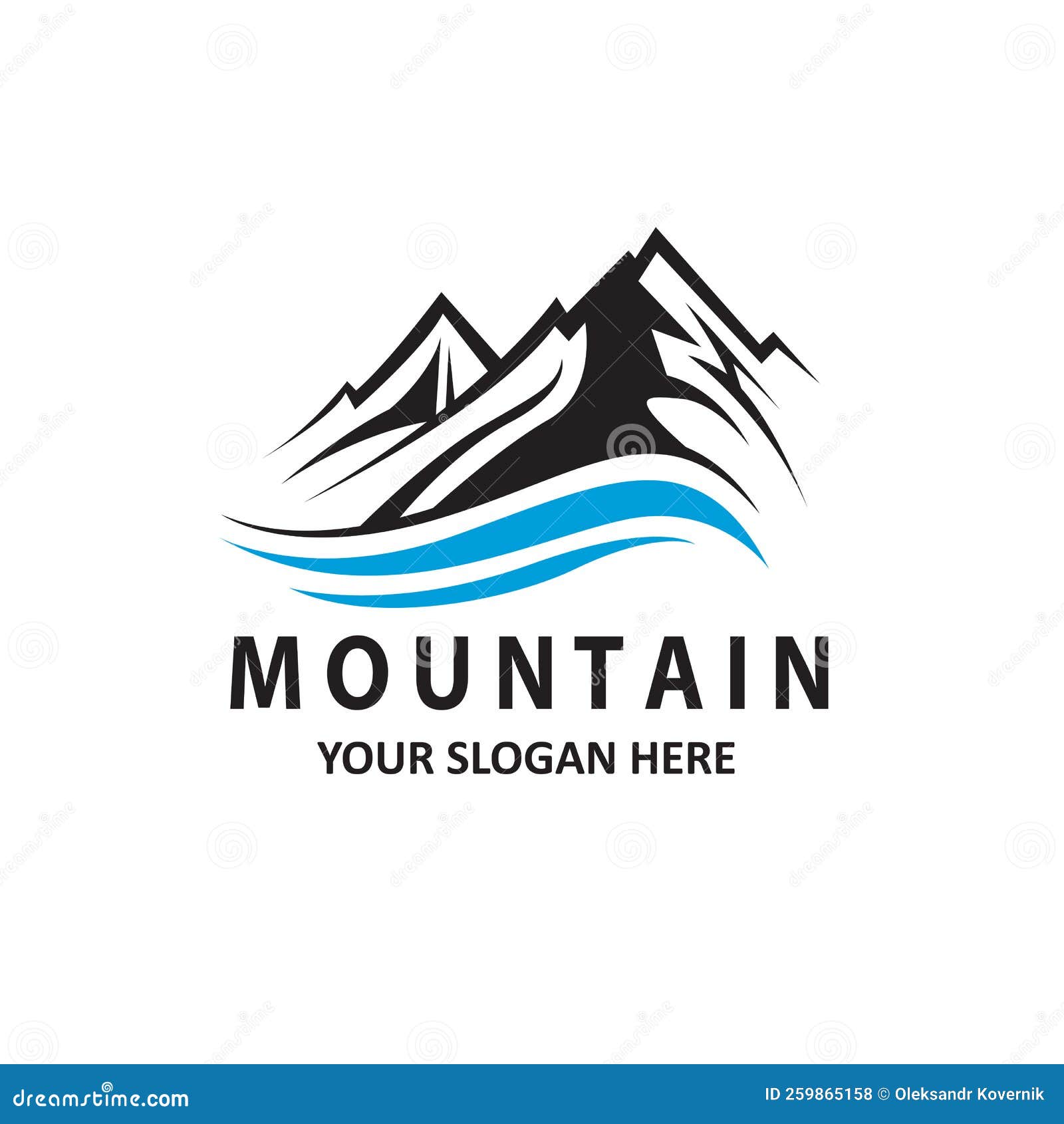 Mountain range emblem stock vector. Illustration of graphic - 259865158