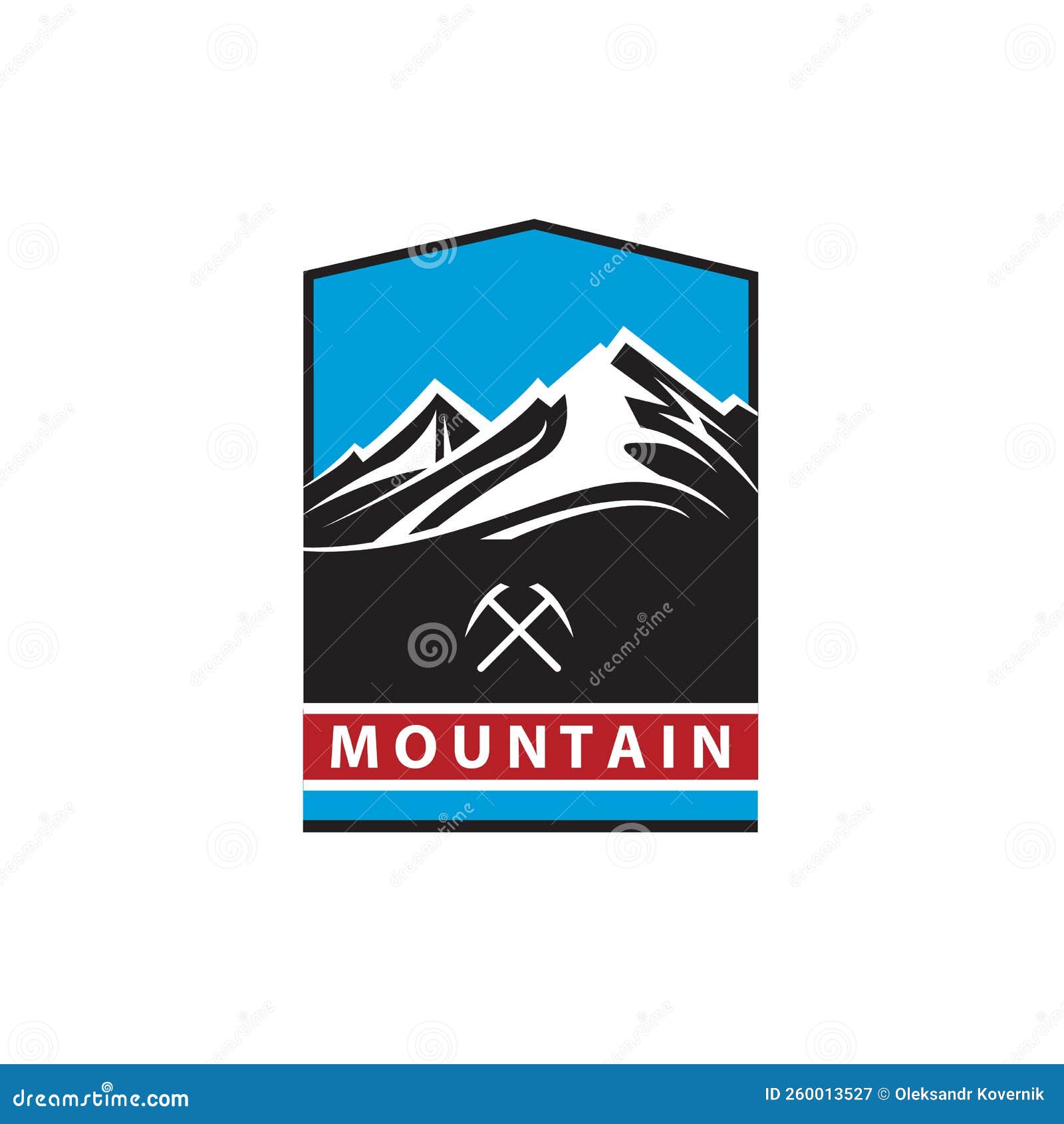 Mountain range emblem stock vector. Illustration of nature - 260013527