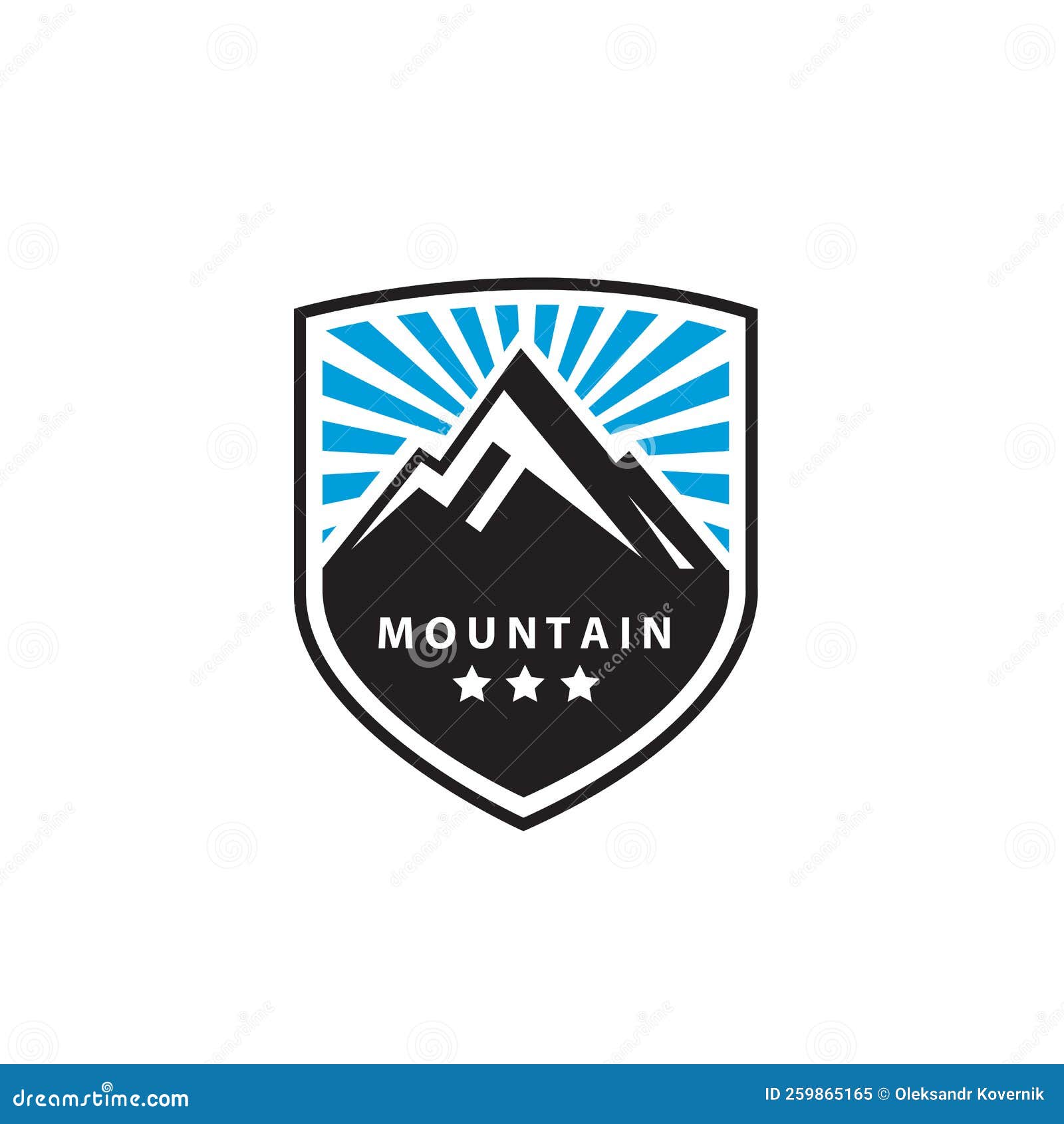 Mountain range emblem stock vector. Illustration of design - 259865165