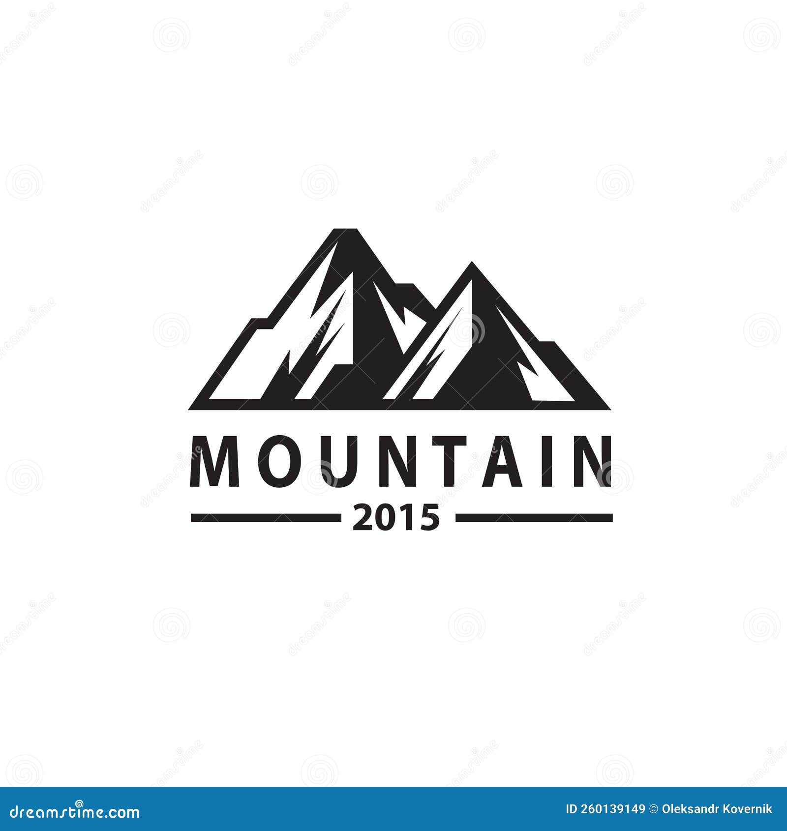 Mountain range emblem stock vector. Illustration of geology - 260139149