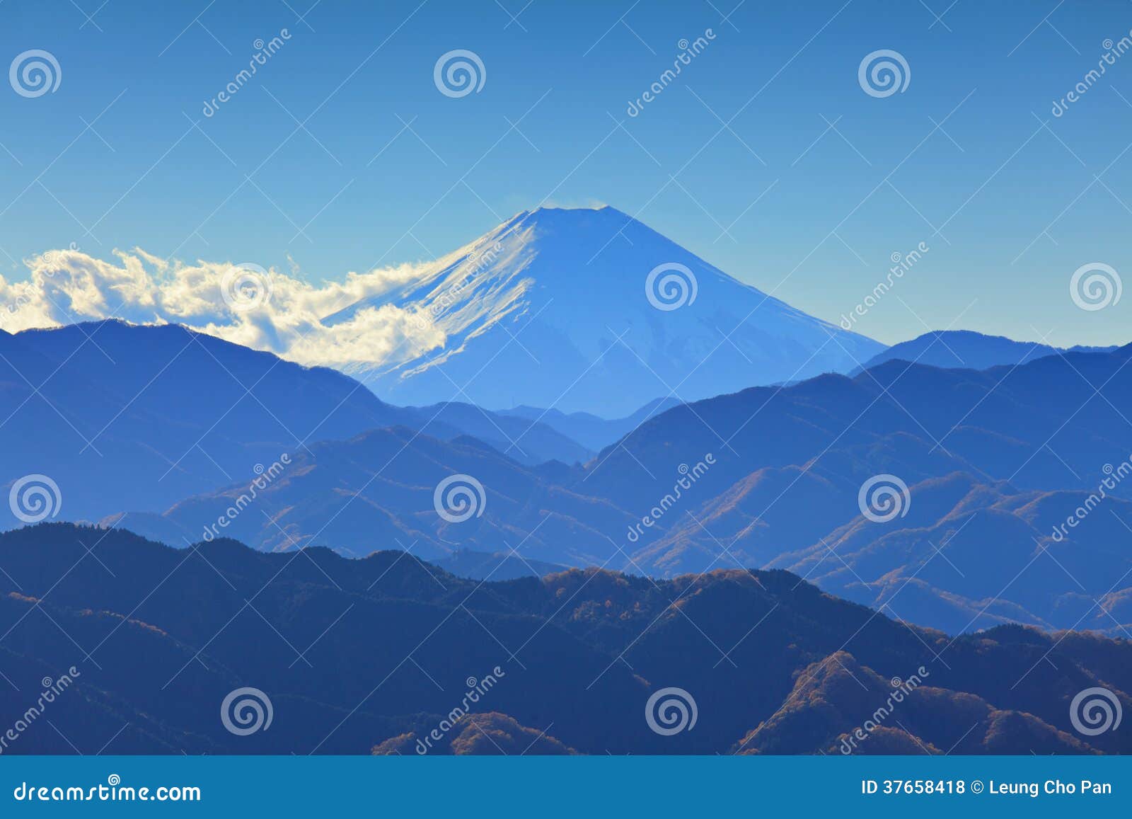 Mountain range with fuji stock photo. Image of japan - 37658418