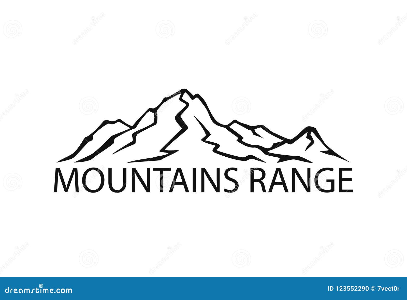 Mountain Range Logo Element Stock Vector - Illustration of outdoor ...