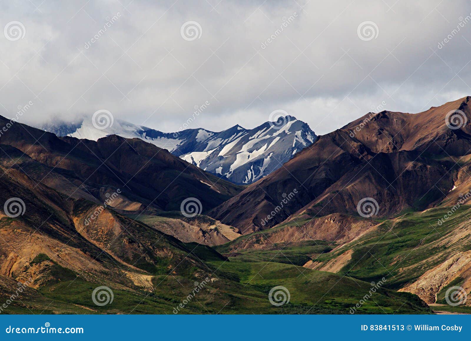 Mountain Range in Mt. Denali National Park Stock Image - Image of ...