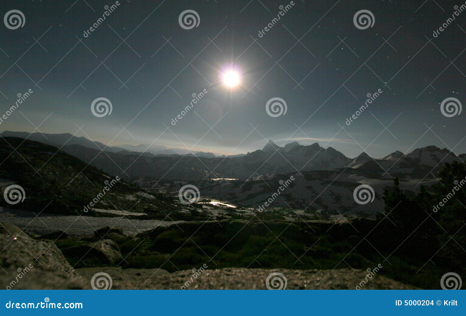Mountain Range at Night stock photo. Image of suncups - 5000204